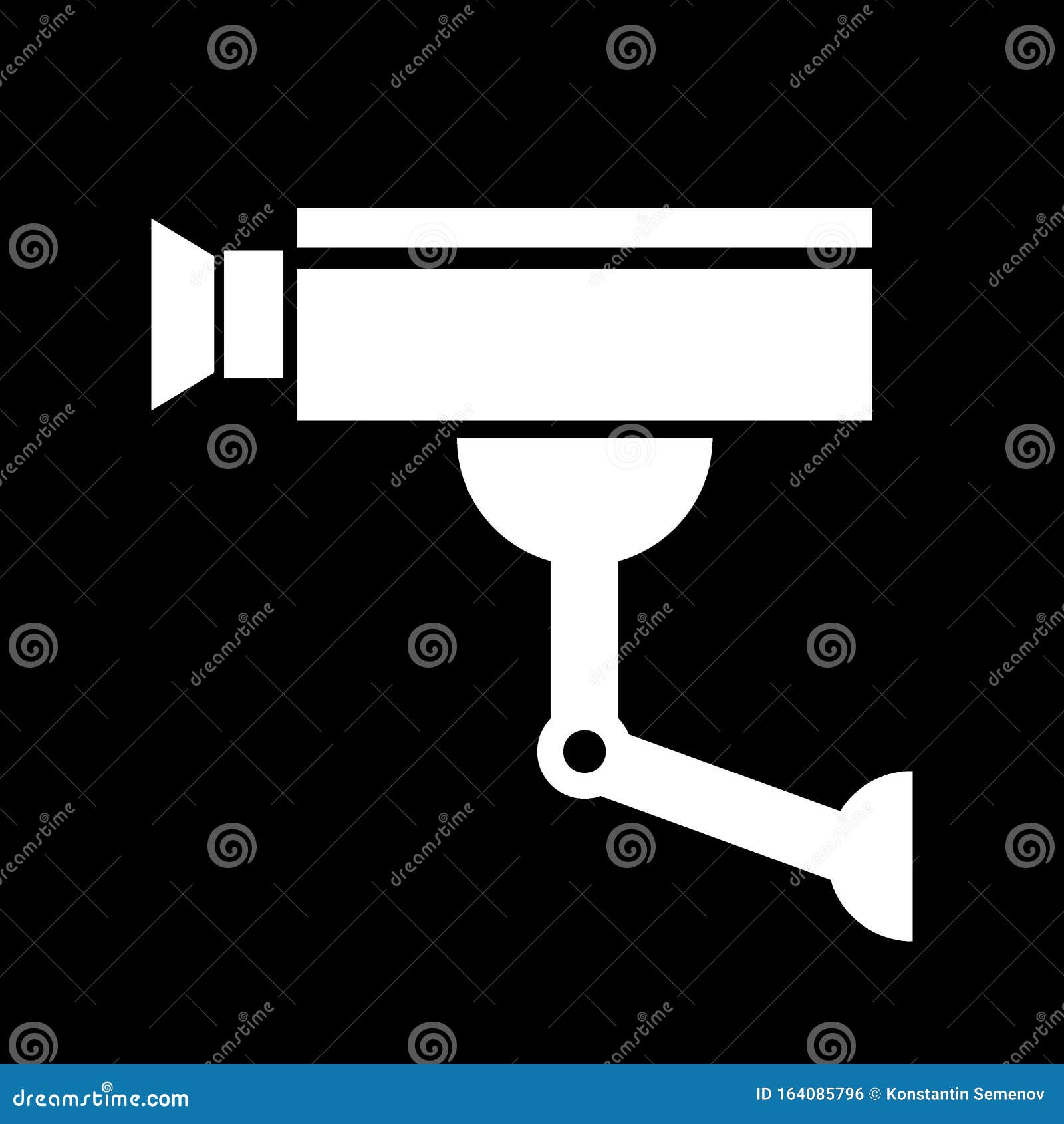 Surveillance camera icon stock illustration. Illustration of signal ...