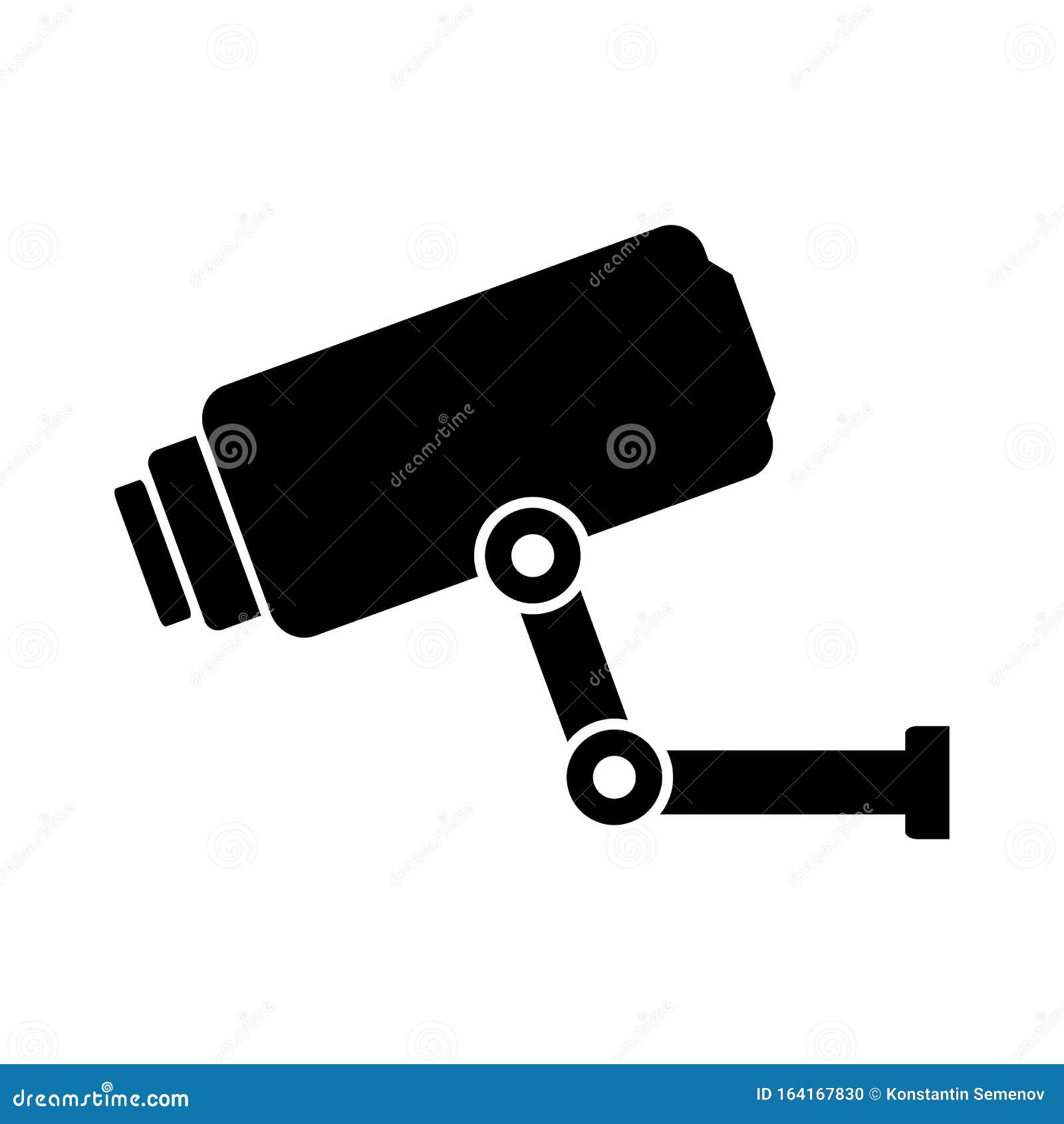 Surveillance camera icon stock illustration. Illustration of lens ...