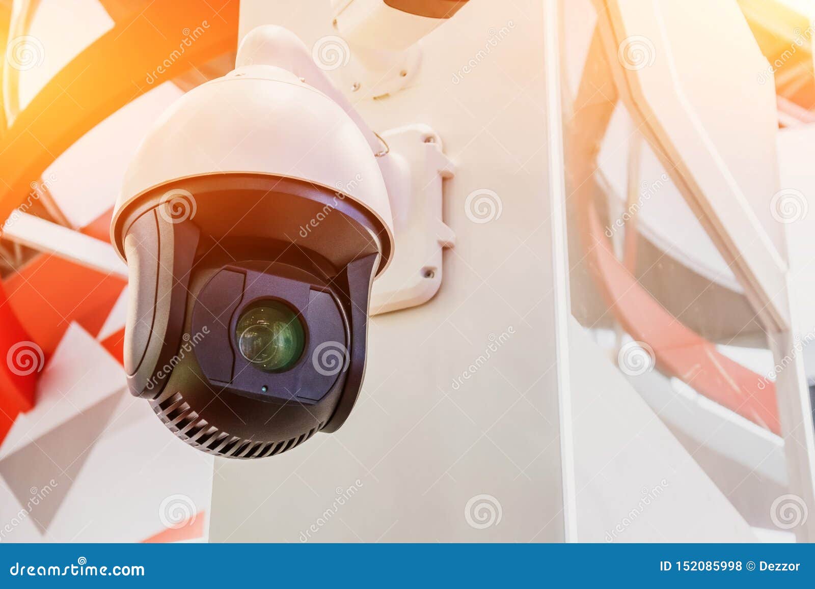 Surveillance Camera Inside the Room on the Wall, Close View Stock Photo ...