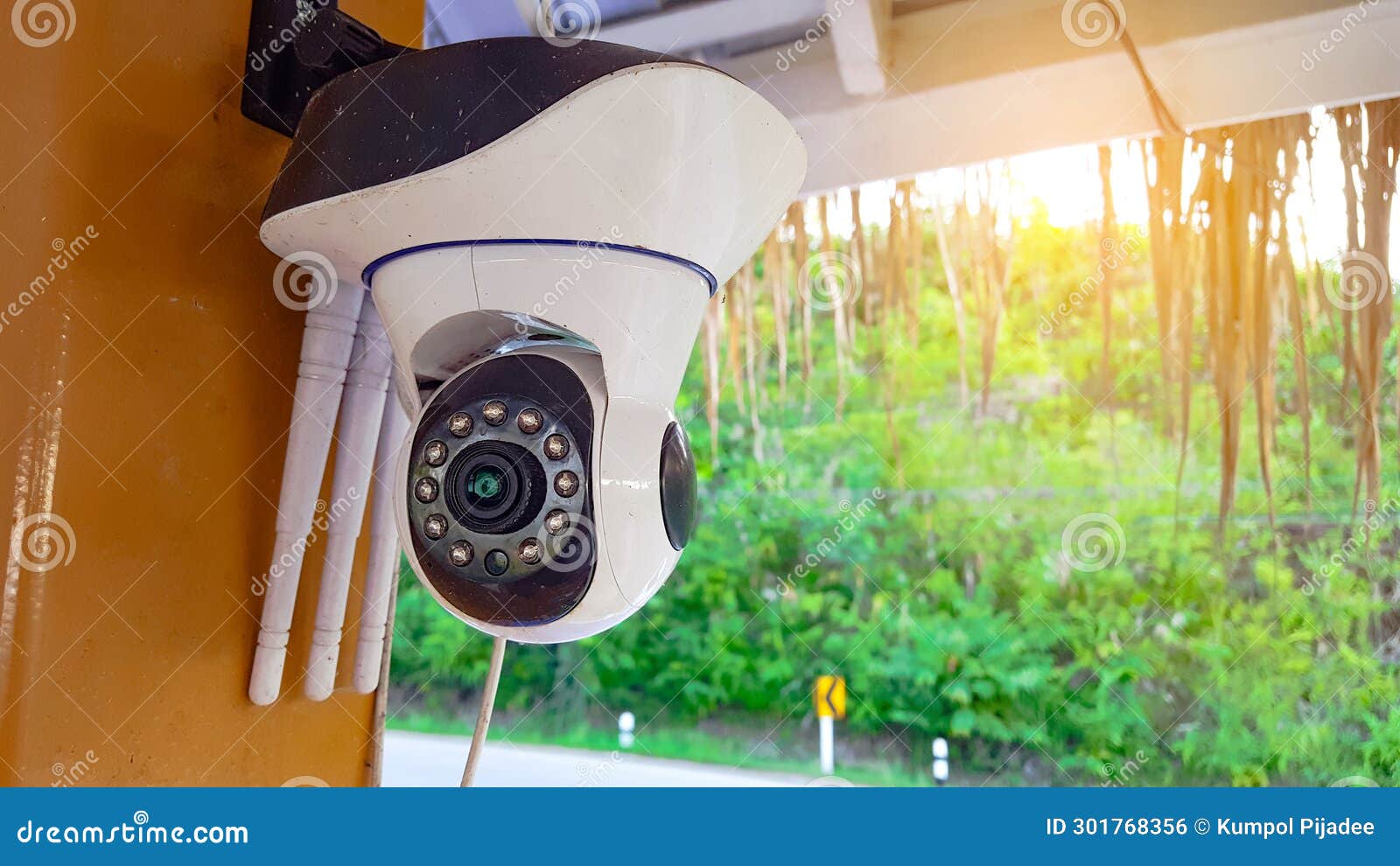 Surveillance Camera Installed at Habitual Residence Stock Photo - Image ...