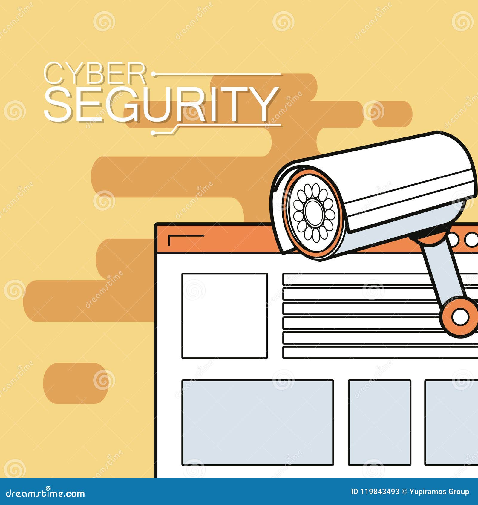 Cyber security emblem stock vector. Illustration of design - 119843493