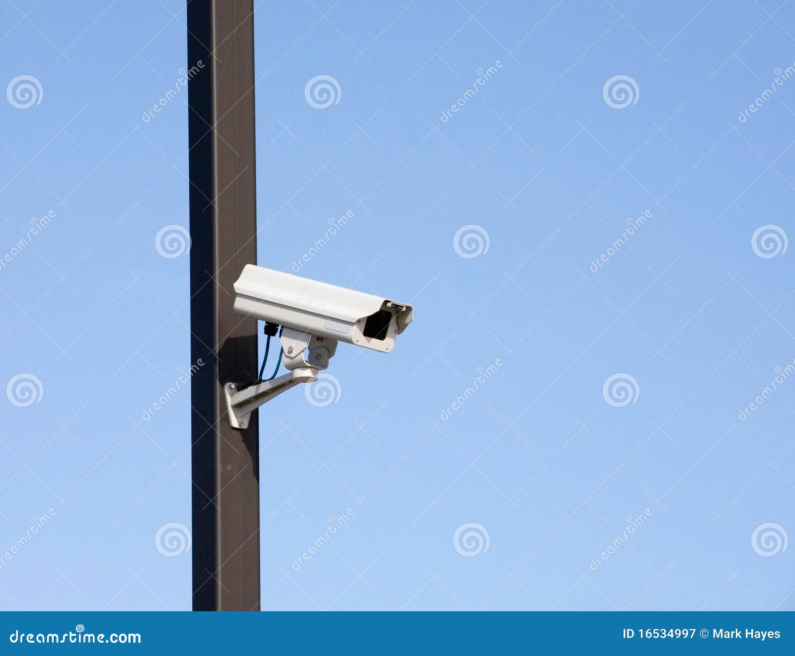 Surveillance Camera on Pole Stock Image - Image of electronic, privacy ...