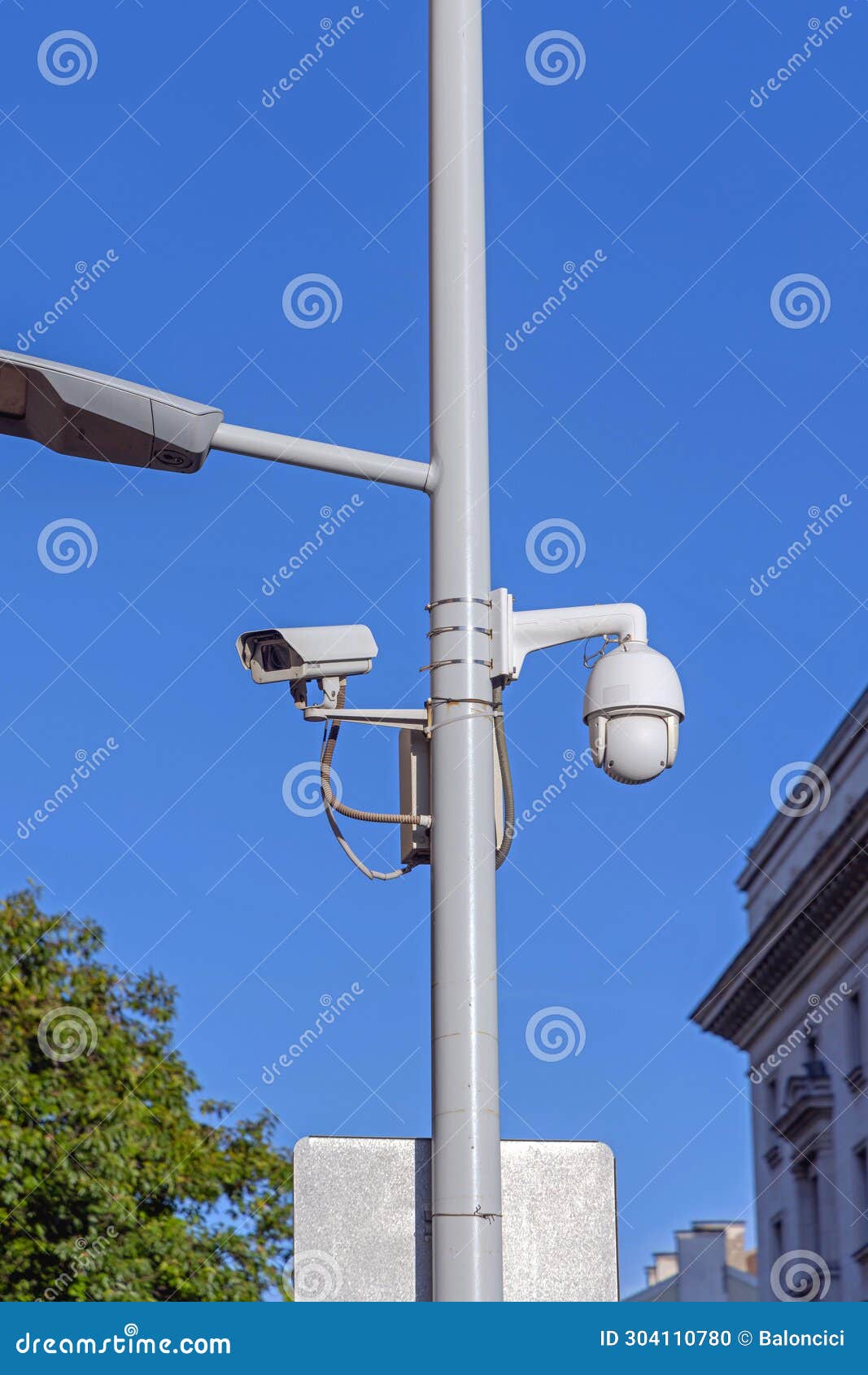 Surveillance Camera Pole stock photo. Image of equipment - 304110780