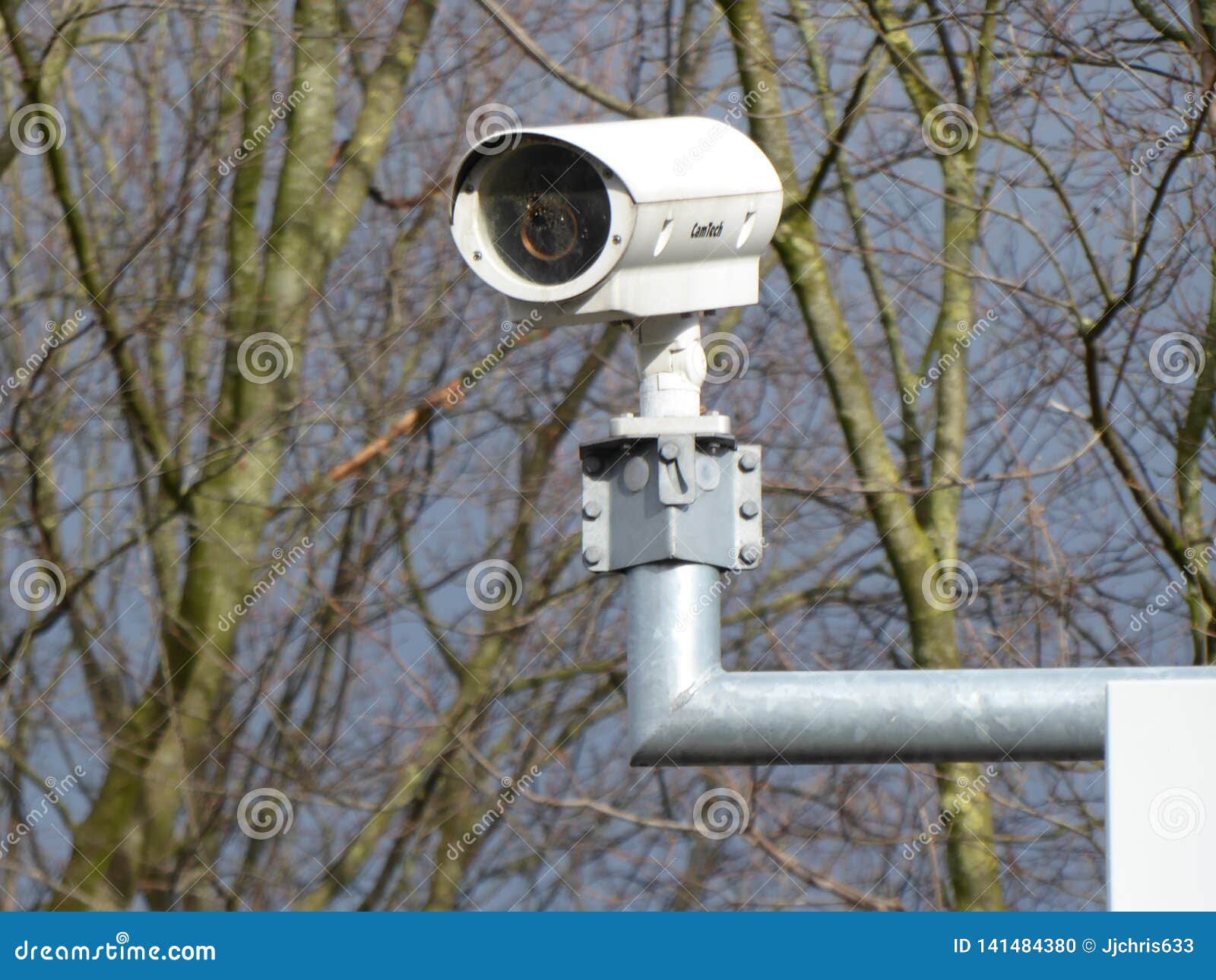 Surveillance Camera on Pole. Editorial Image - Image of camera, city ...