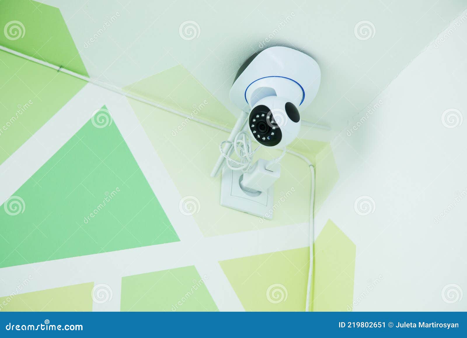 Surveillance Camera in the Room Stock Image - Image of video, online ...