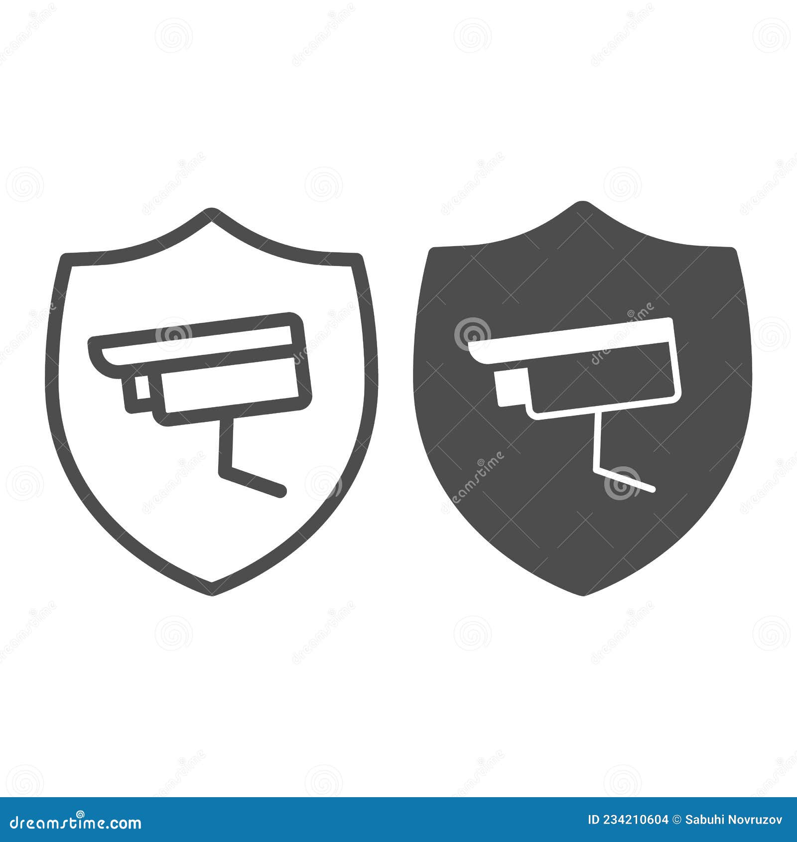 Surveillance Camera, Shield, Protection, Security, Cctv Line and Solid ...