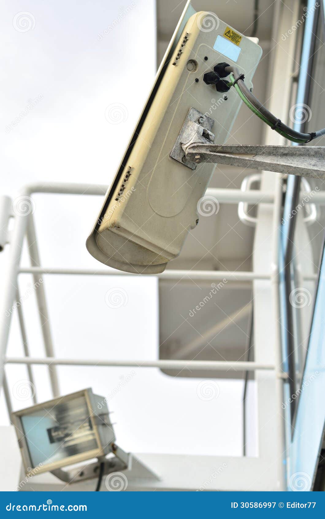 Surveillance Camera on the Ship Stock Image - Image of monitor ...