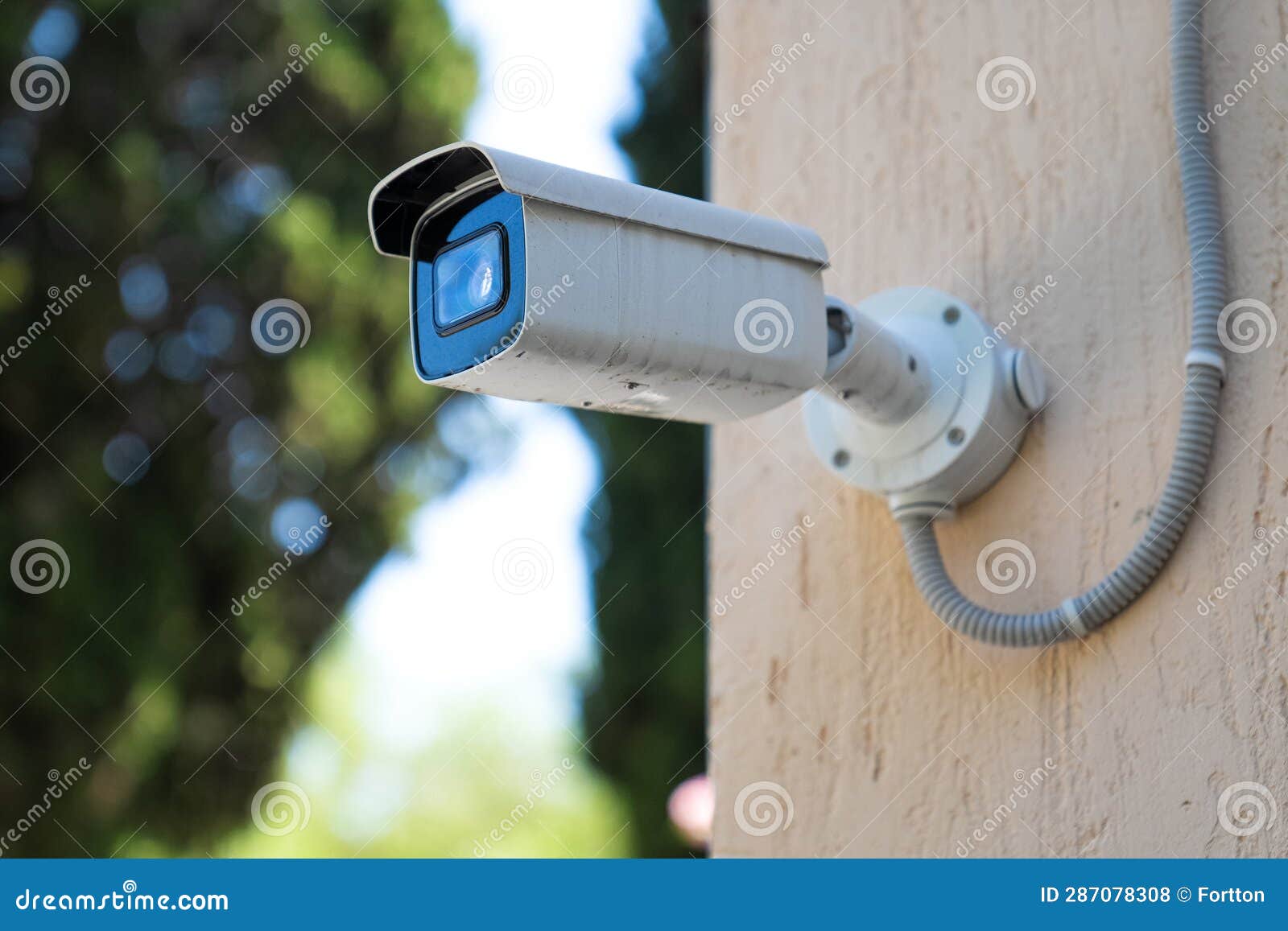 Surveillance Camera on the Street. Street Security Tracking Stock Photo ...