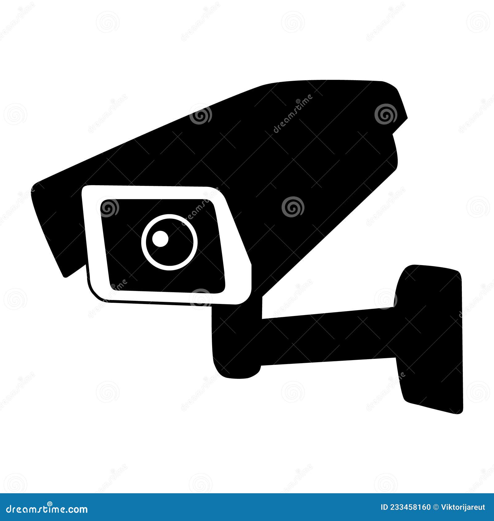 Surveillance Camera Vector Icon Stock Vector - Illustration of control ...