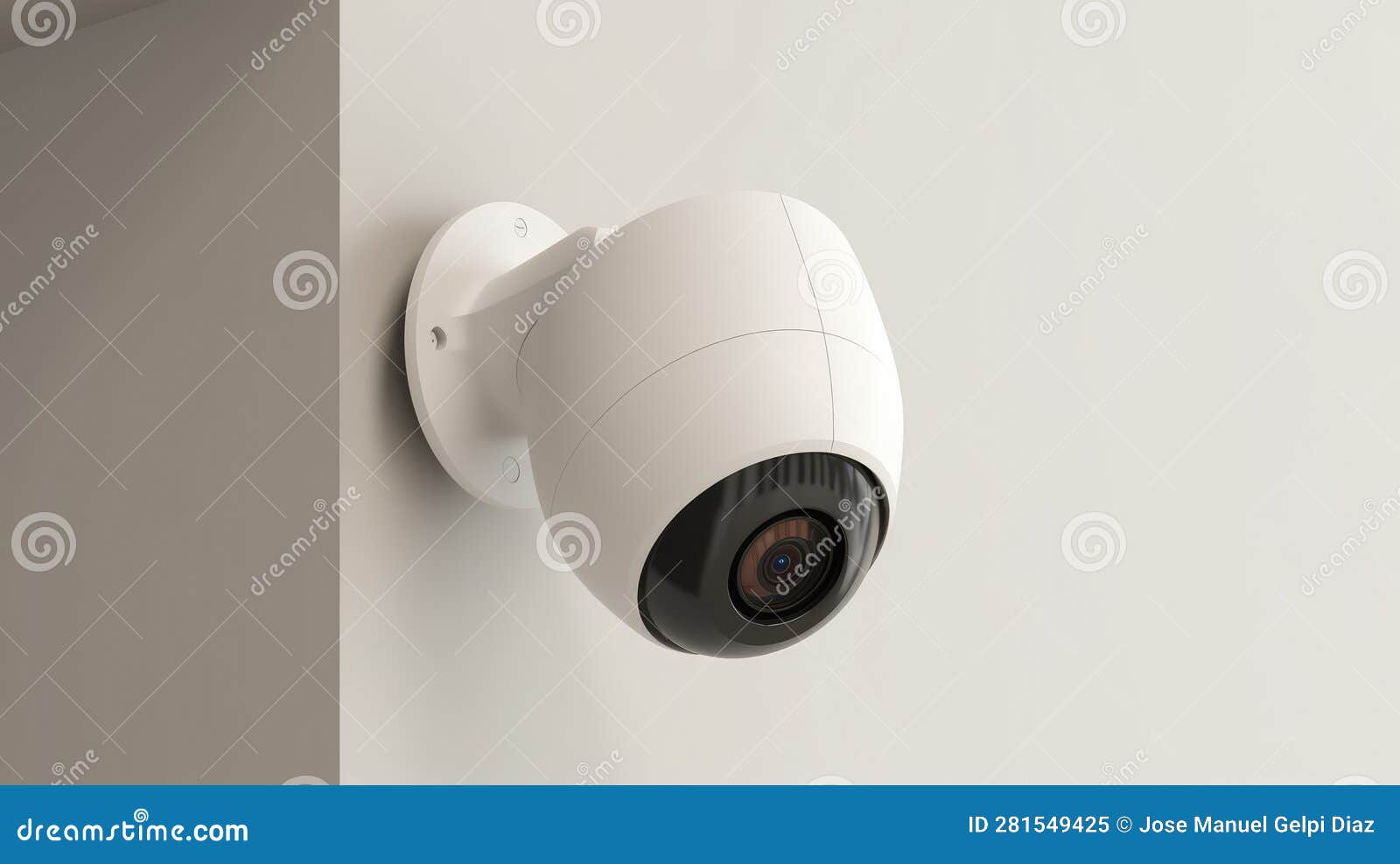 Surveillance Camera Viewed from the Side. Generative AI Stock ...