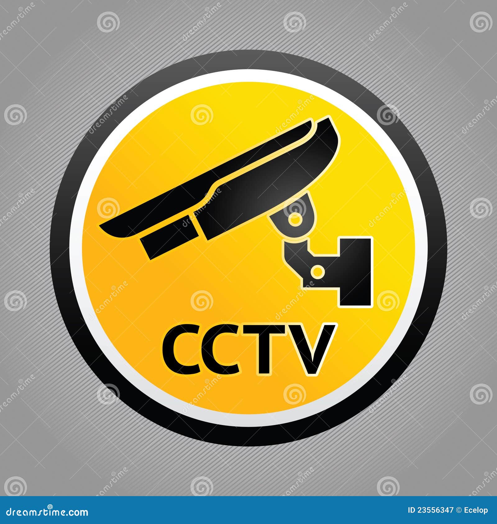 Surveillance Camera Warning Symbol Cartoon Vector | CartoonDealer.com ...