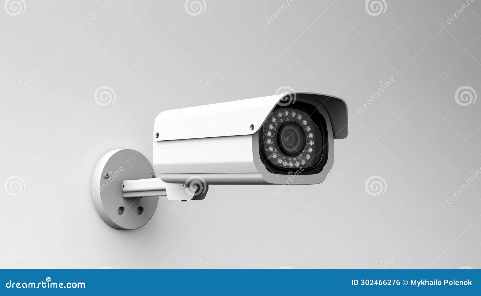 Surveillance Camera on White Background. Neural Network AI Generated ...