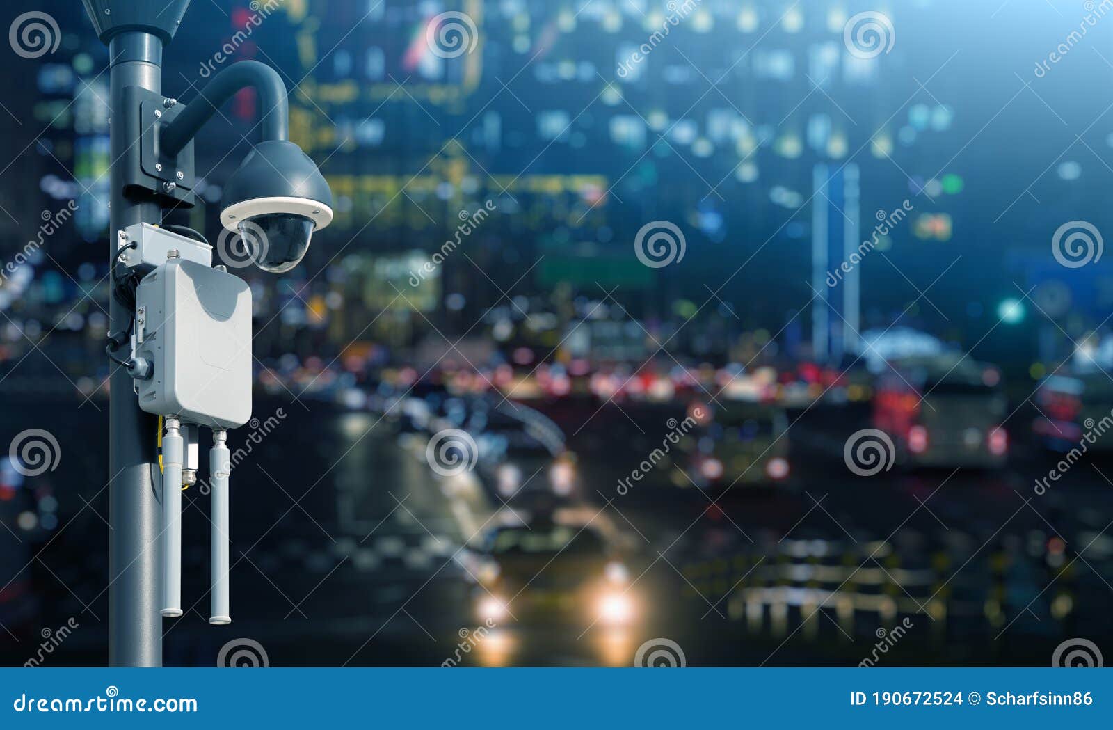 Surveillance Camera with Wireless Transmitter Stock Photo - Image of ...