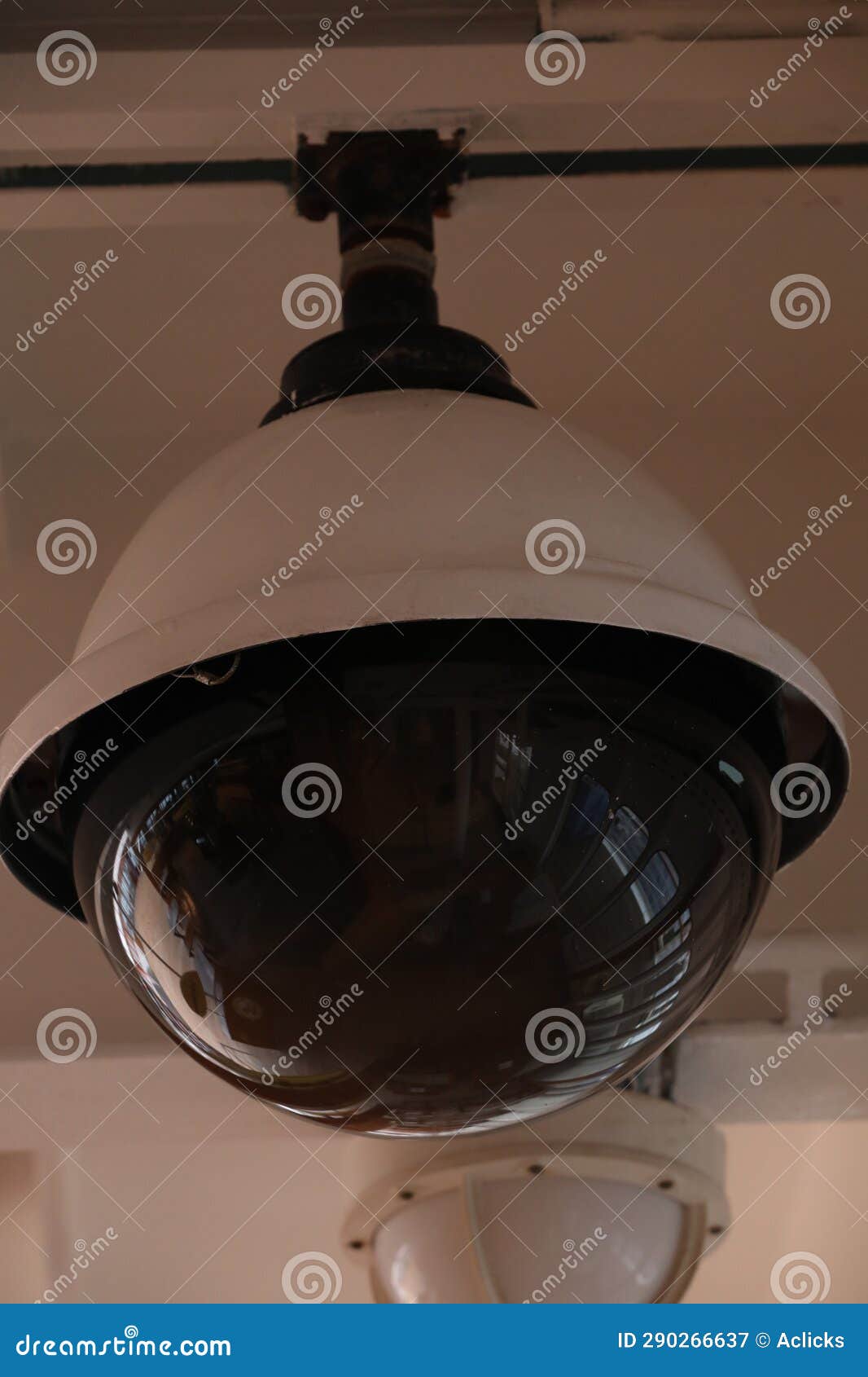 Surveillance Cameras and a Loudspeaker on the Bulkhead of the Ship S ...