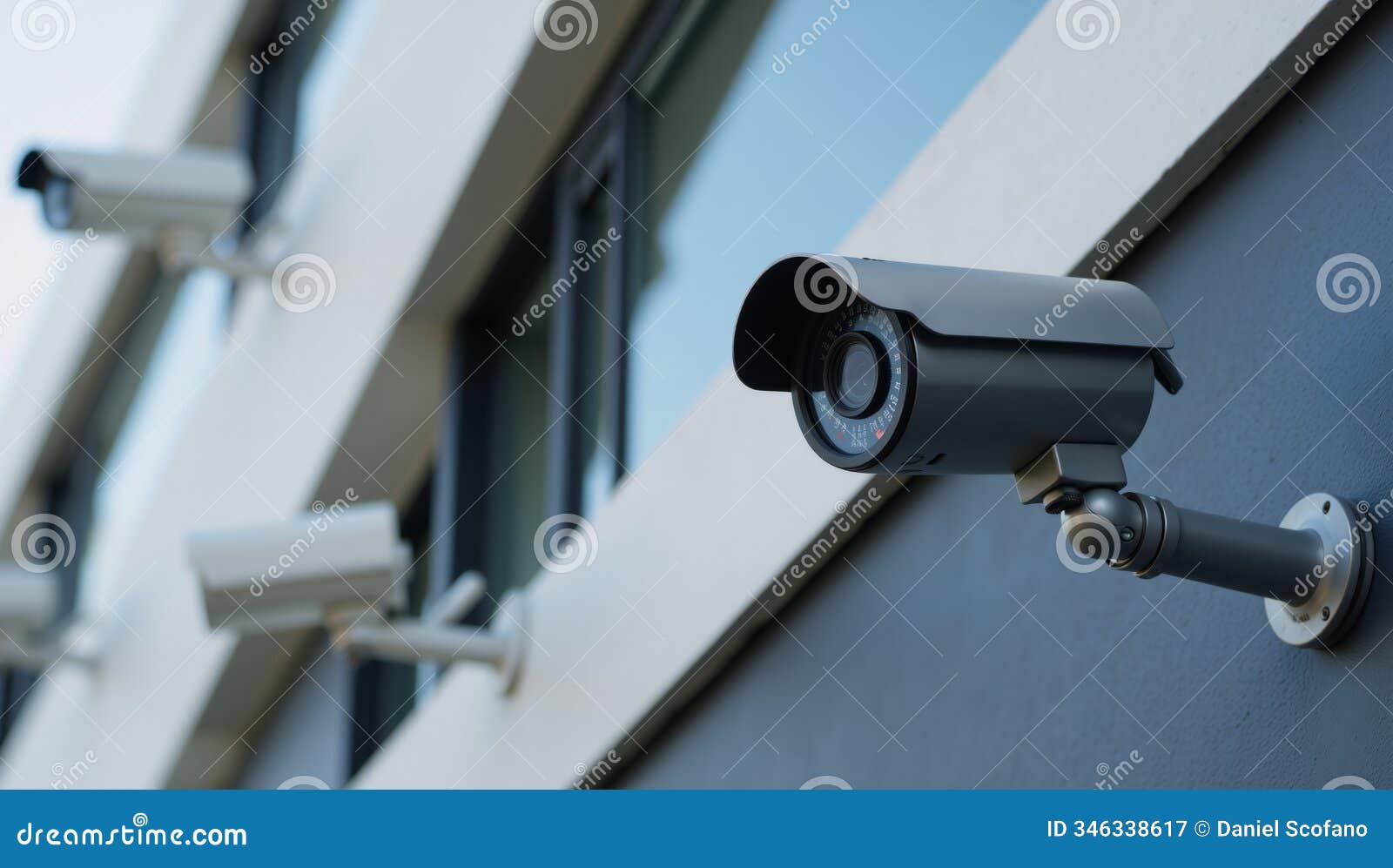 Surveillance Cameras Symbolize Security Observation and Advanced ...