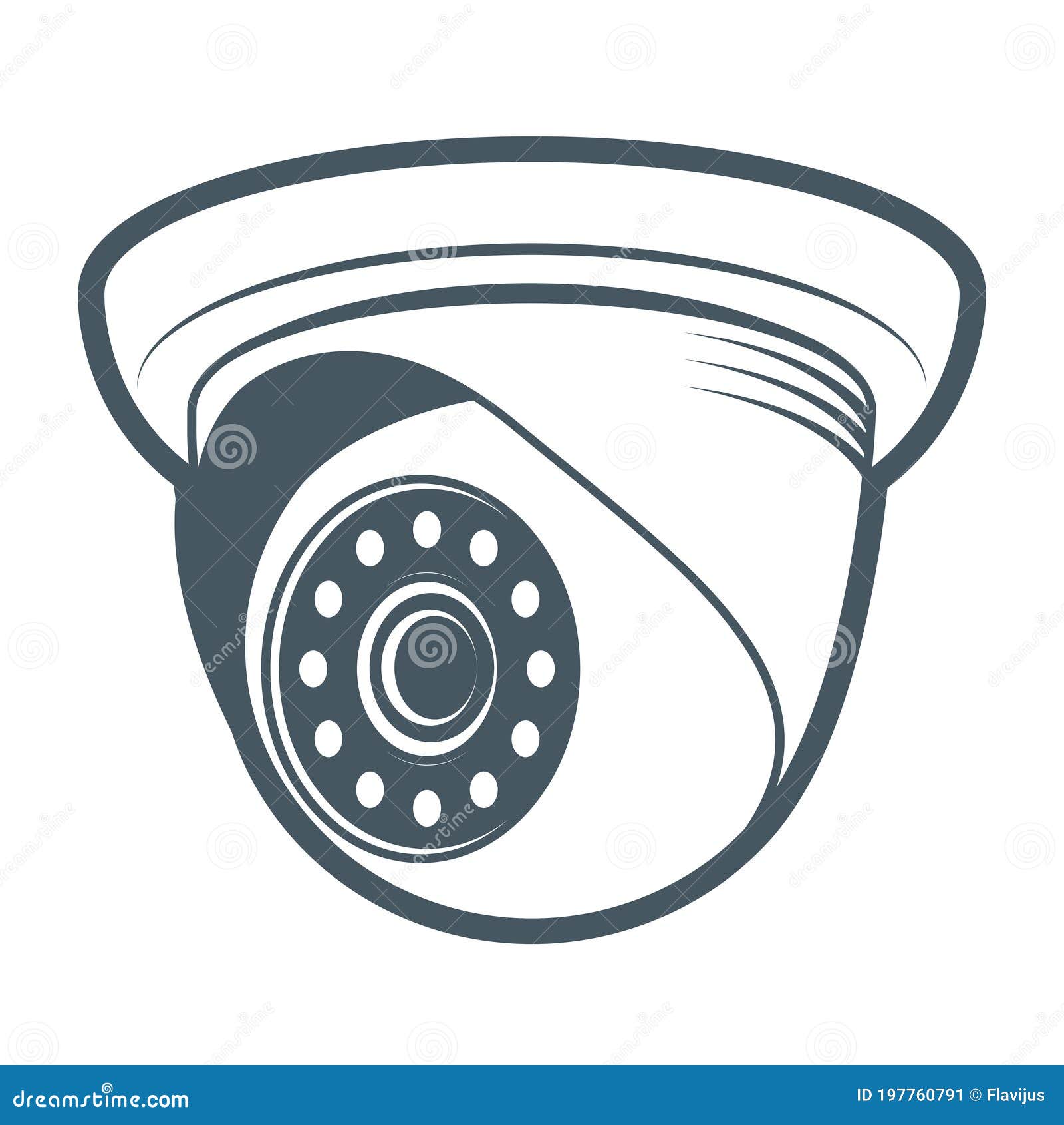 Surveillance CCTV Video Camera Sign or Symbol Stock Vector ...