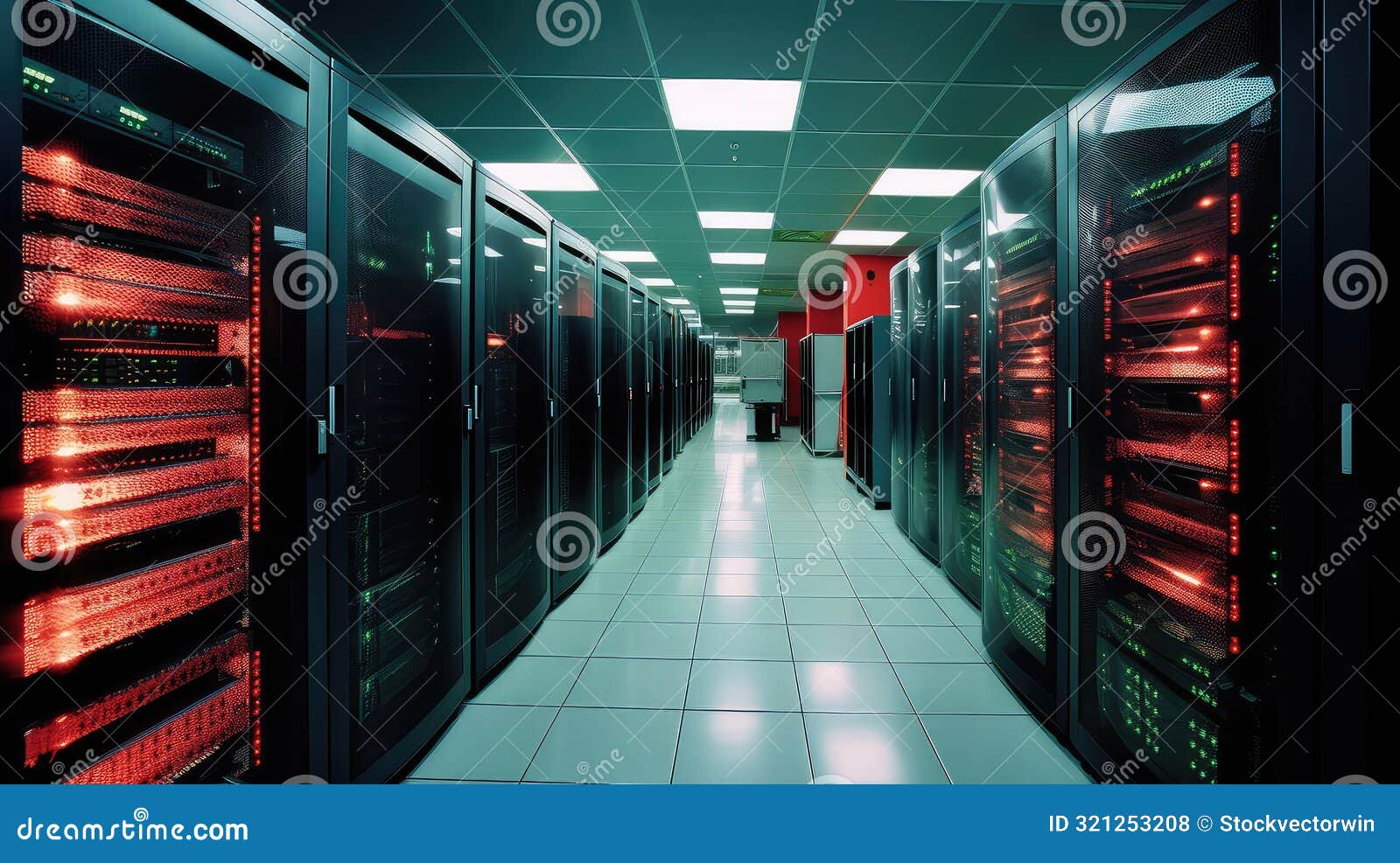 Surveillance Computer Technology Server Room Stock Illustration ...
