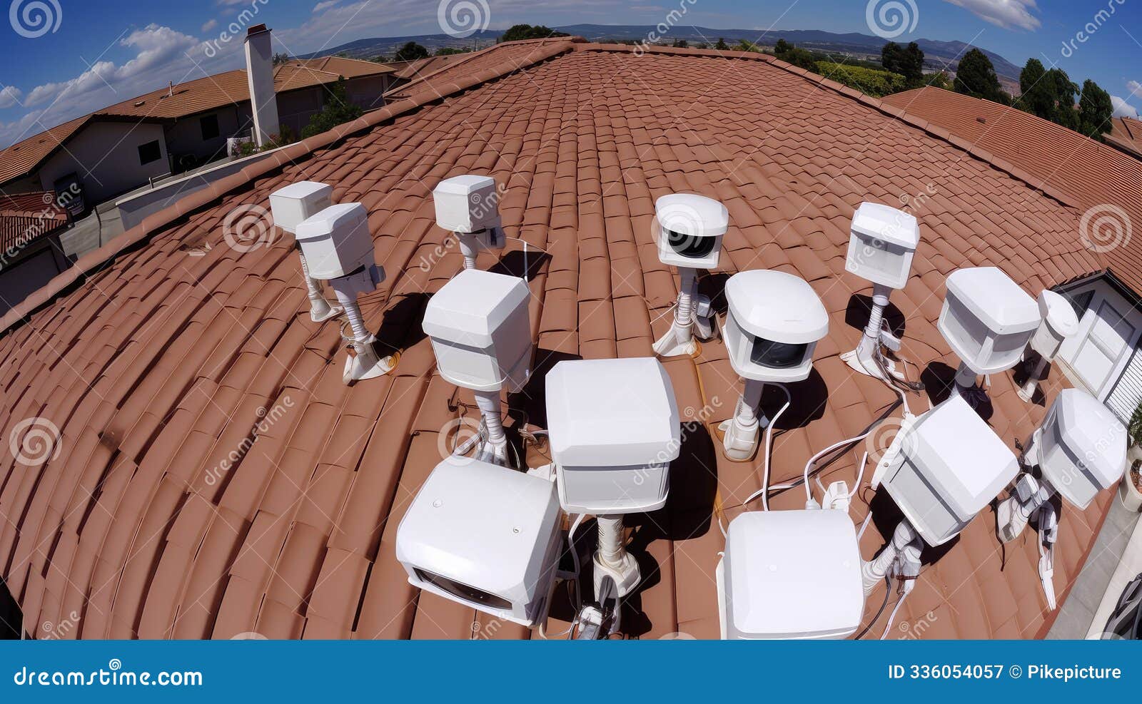 Surveillance house camera stock illustration. Illustration of panoramic ...