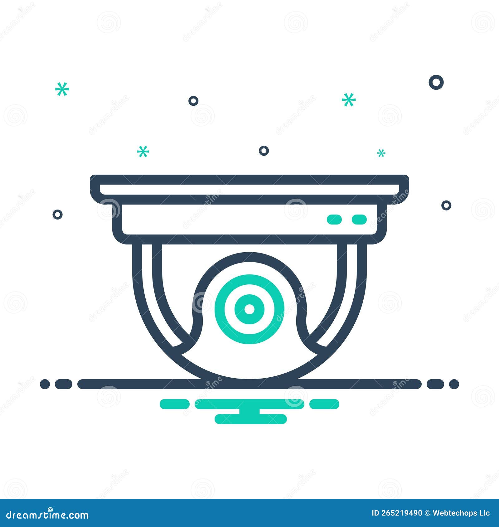 Mix Icon for Surveillance, Observation and Vigilance Stock Vector ...