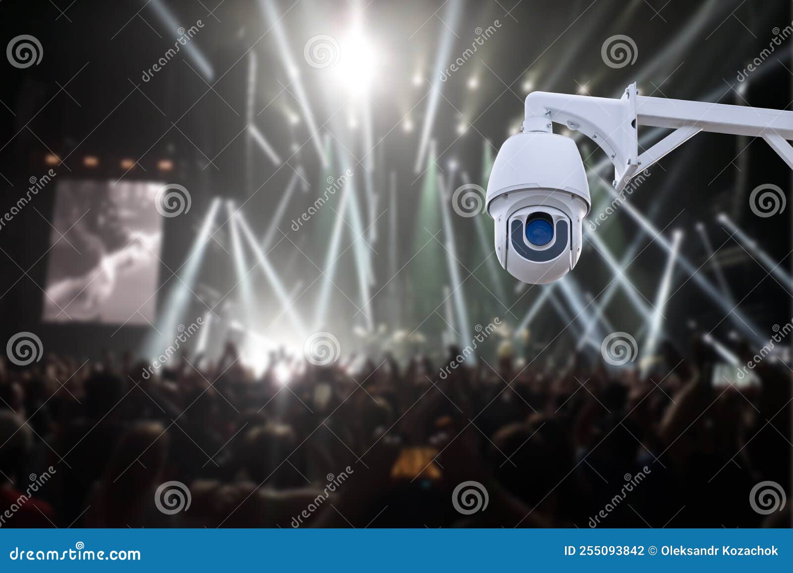 Surveillance Security Camera or CCTV with Blurred Concert Background ...