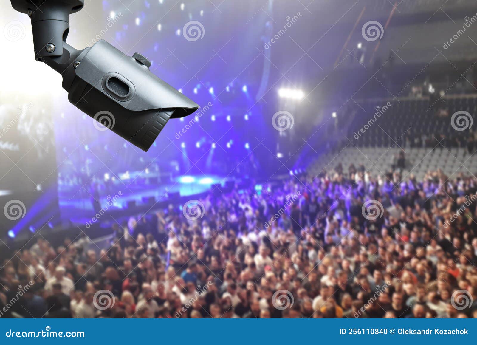 Surveillance Security Camera or CCTV with Blurred Concert Background ...
