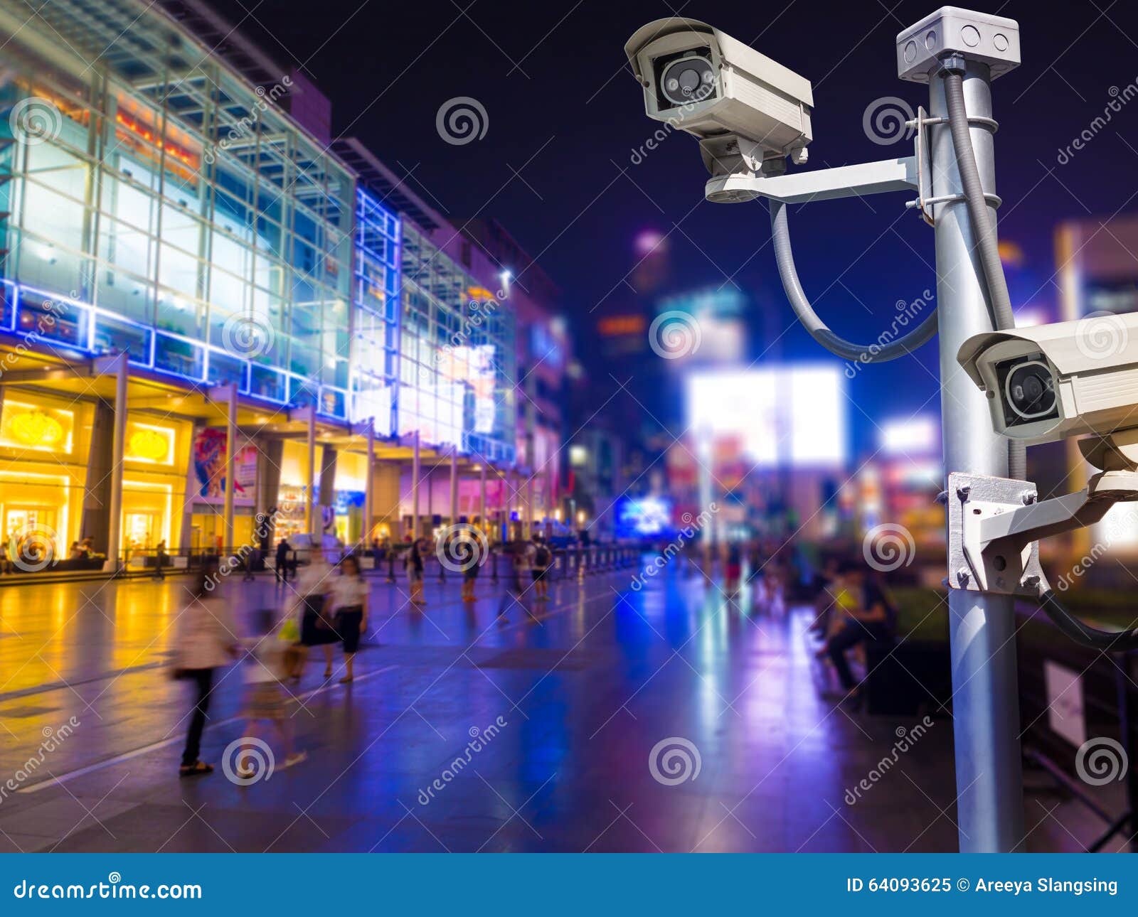 Surveillance Security Camera or CCTV in Shopping Mall Stock Image ...