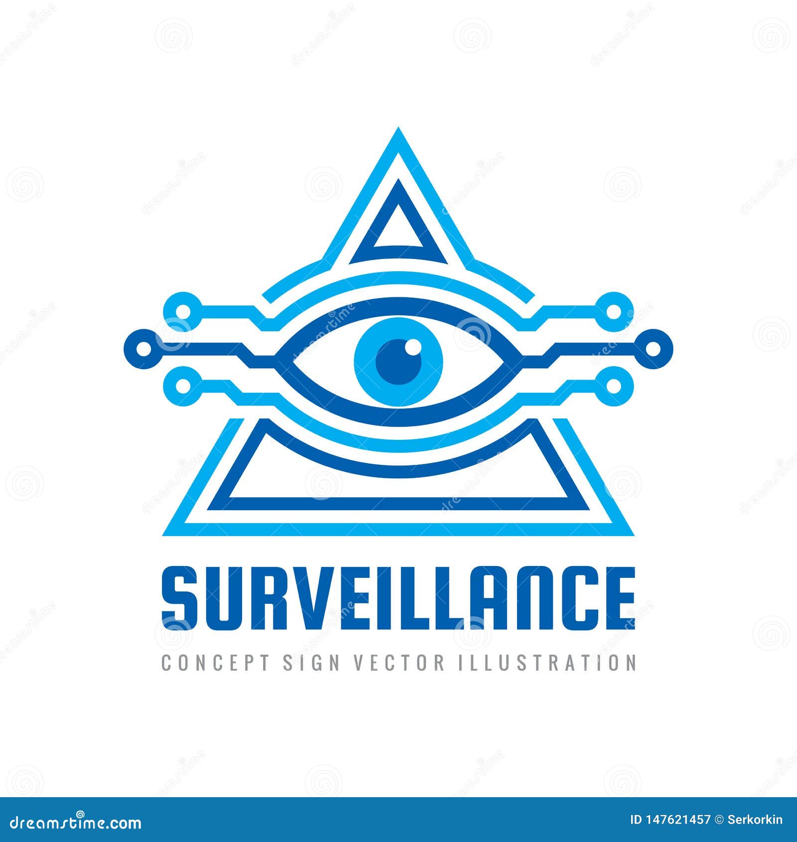 Surveillance Security Technology Vision - Logo Design Vector Concept ...