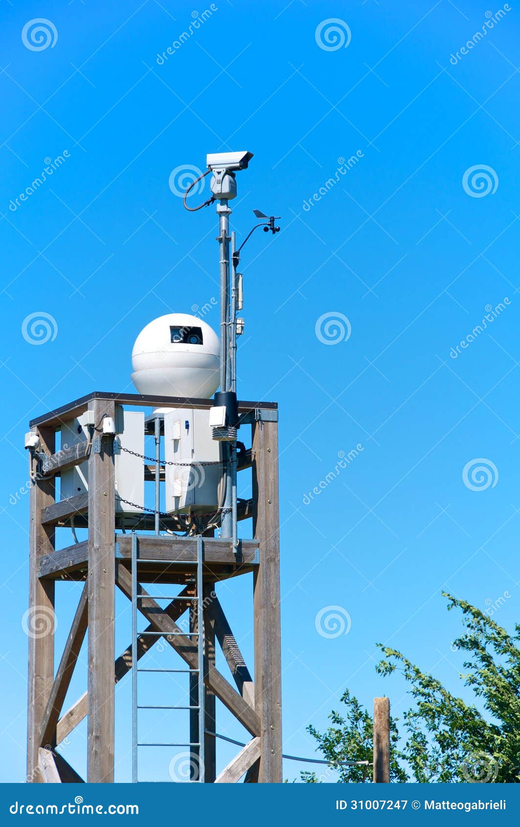 Surveillance System Cameras on a Tower, Italy Stock Image - Image of ...