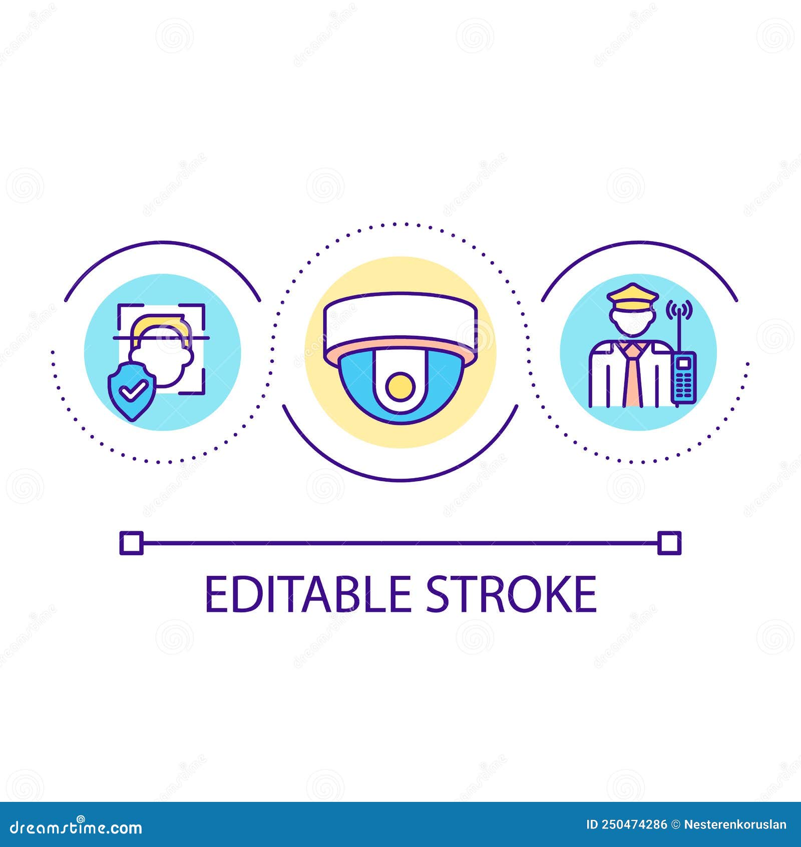 Surveillance System Loop Concept Icon Stock Vector - Illustration of ...