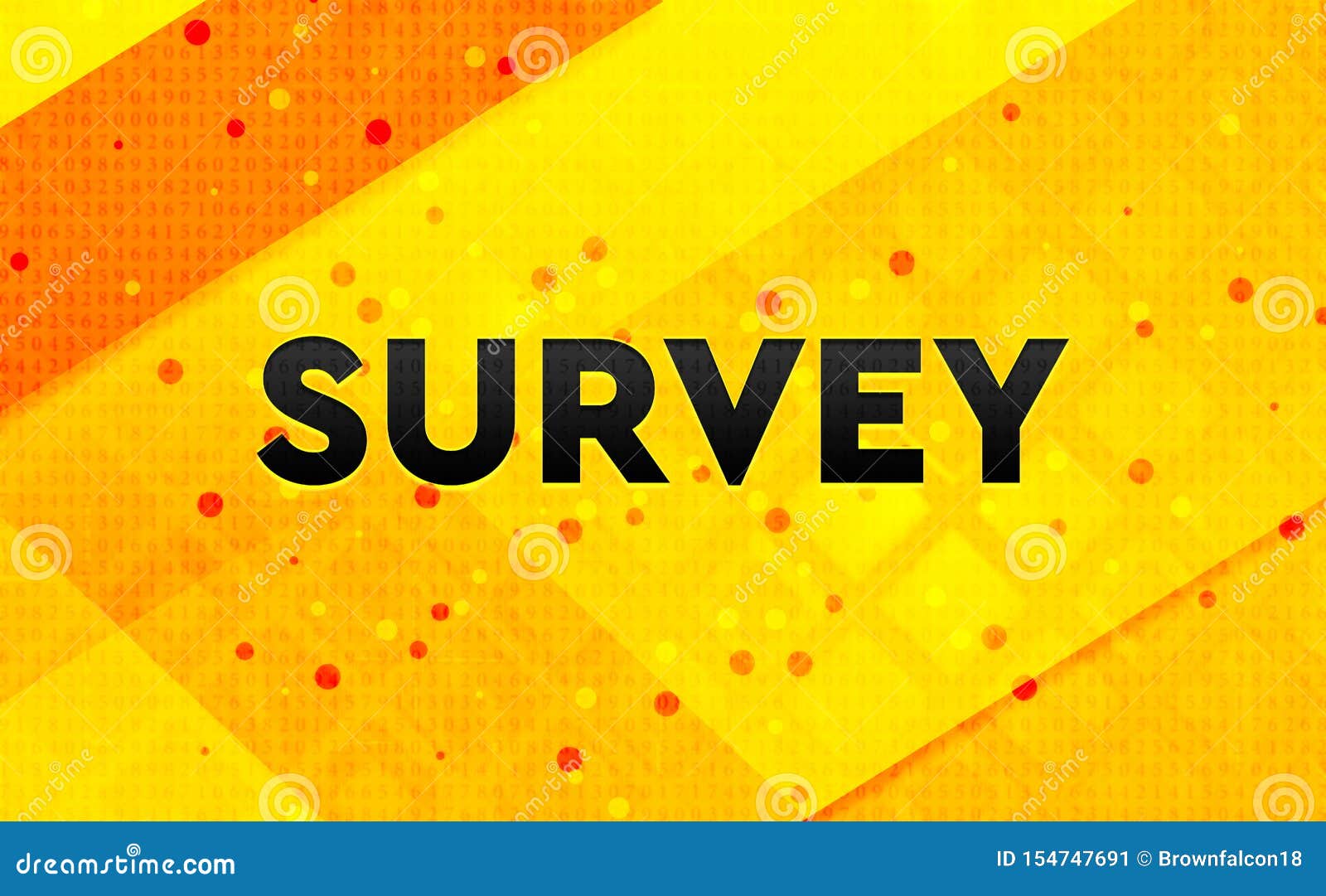 Survey Abstract Digital Banner Yellow Background Stock Illustration ...