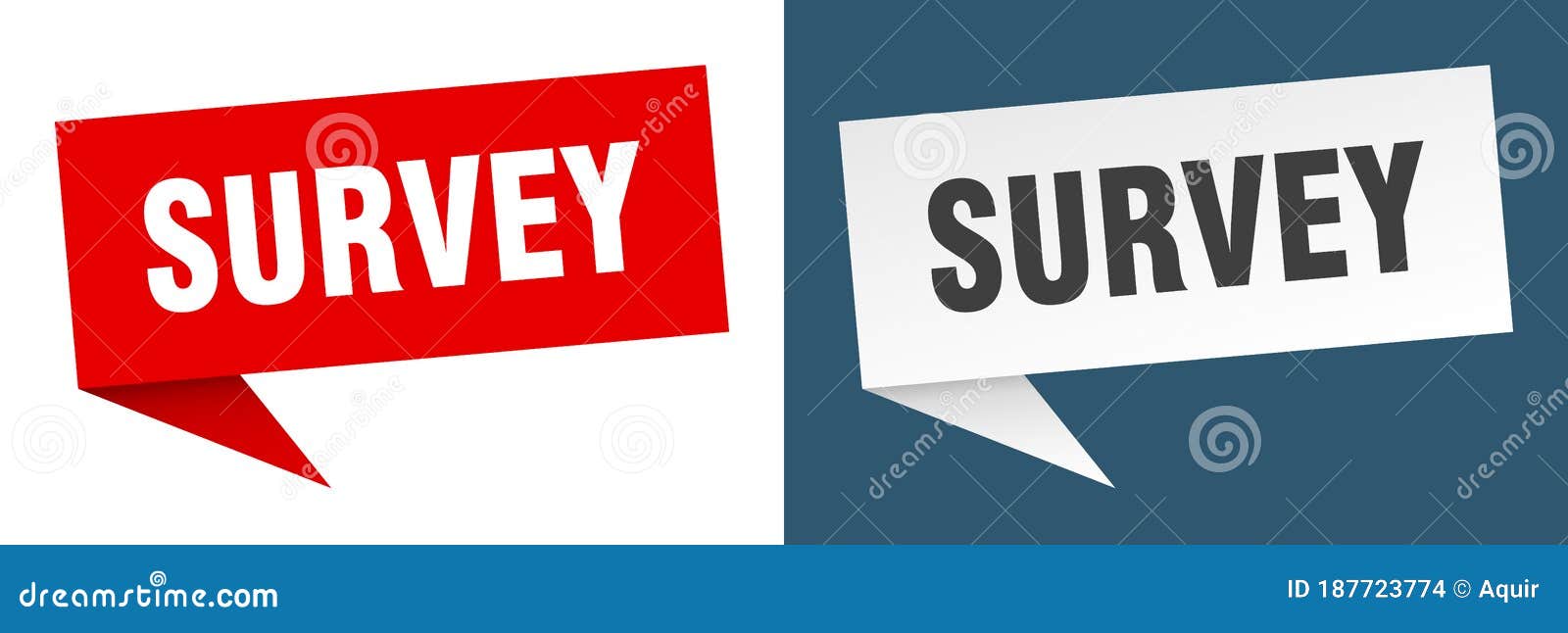 Survey Banner. Survey Speech Bubble Label Set Stock Vector ...