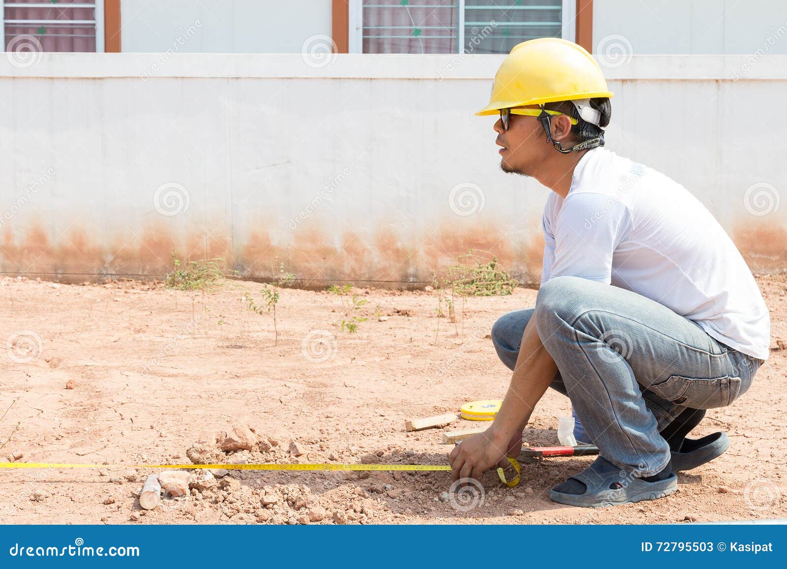 Survey Building Construction Stock Image - Image of looking, earth ...