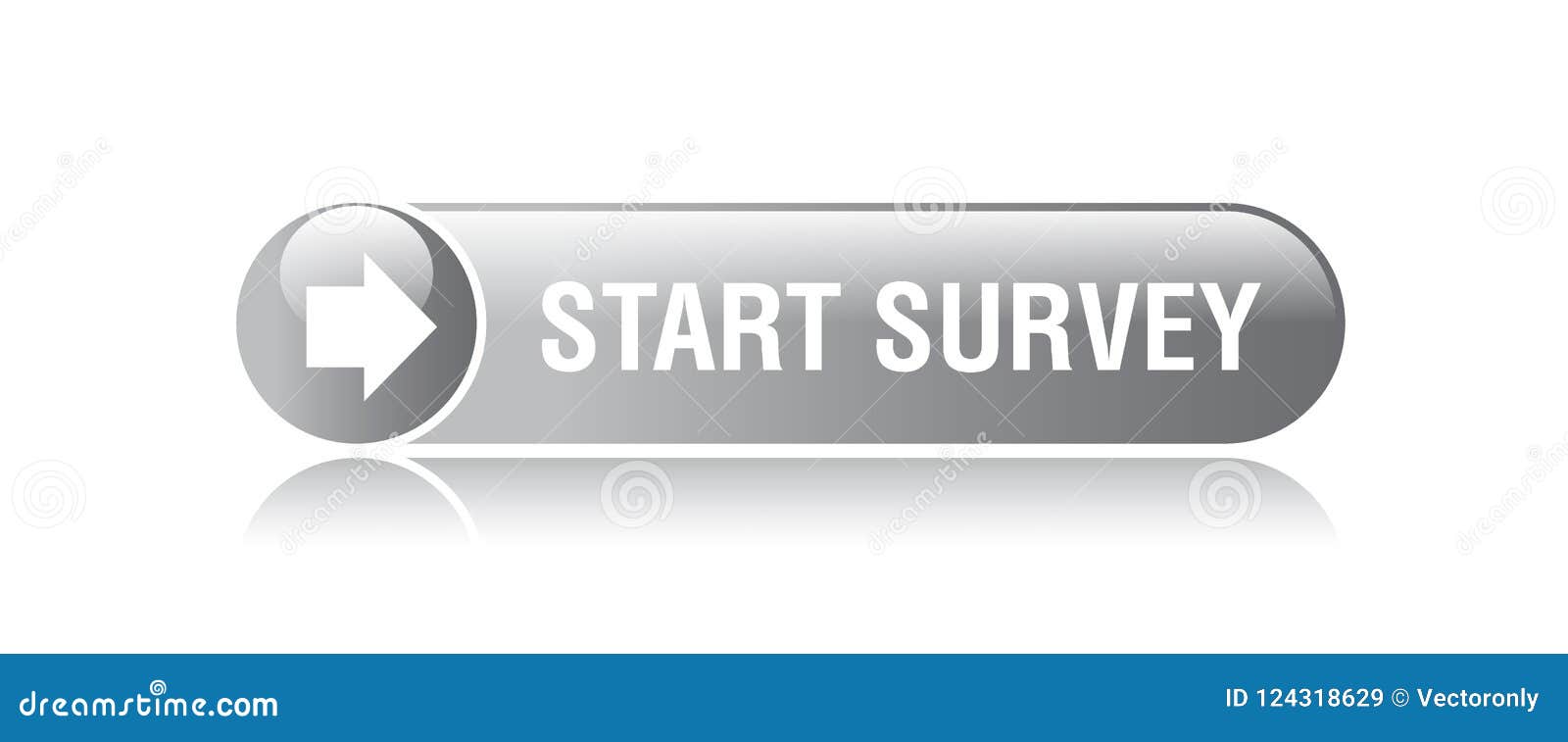 Survey button stock illustration. Illustration of check - 124318629