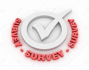 Survey Check Mark stock illustration. Illustration of rendering - 43515664