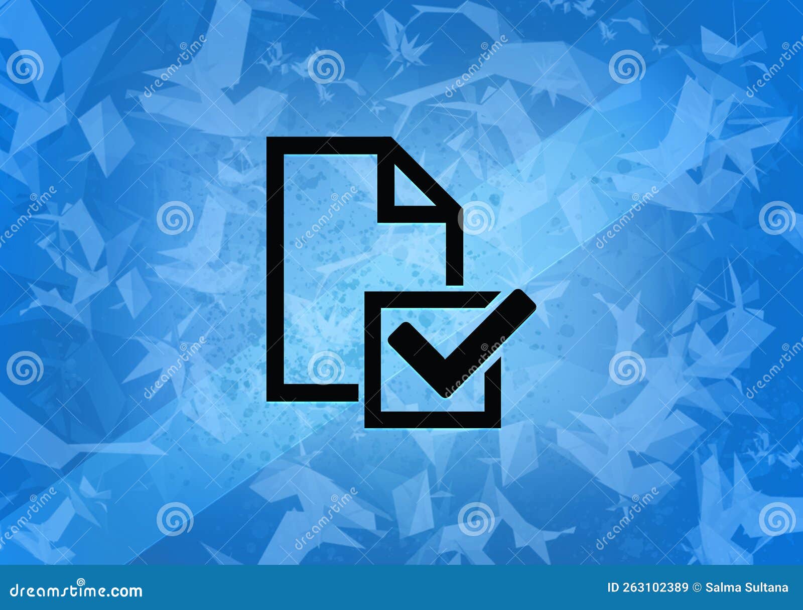 Survey(Checklist Icon) Aesthetic Abstract Icon on Blue Background Stock ...