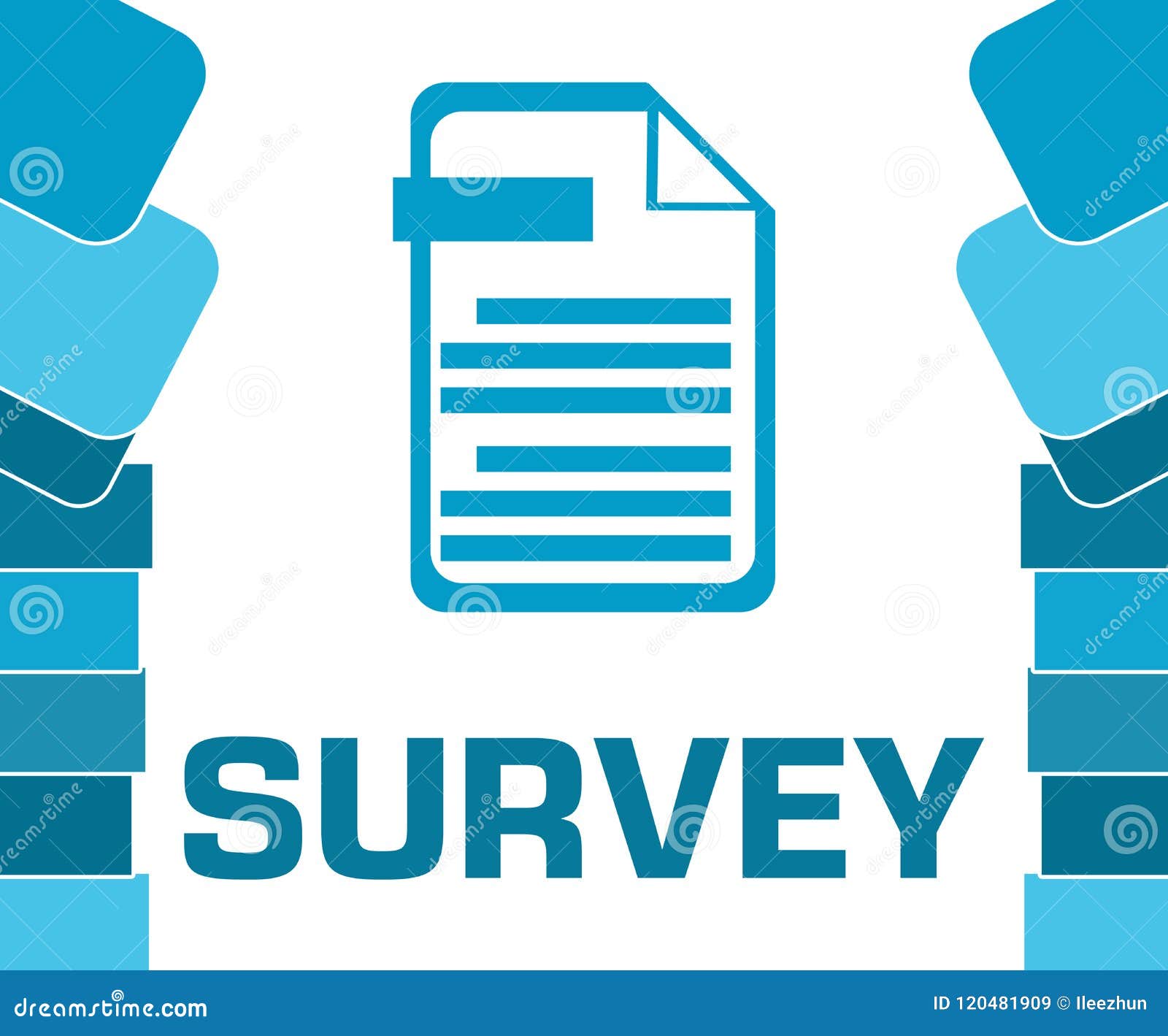 Survey Blue Abstract Shapes Square Stock Illustration - Illustration of ...