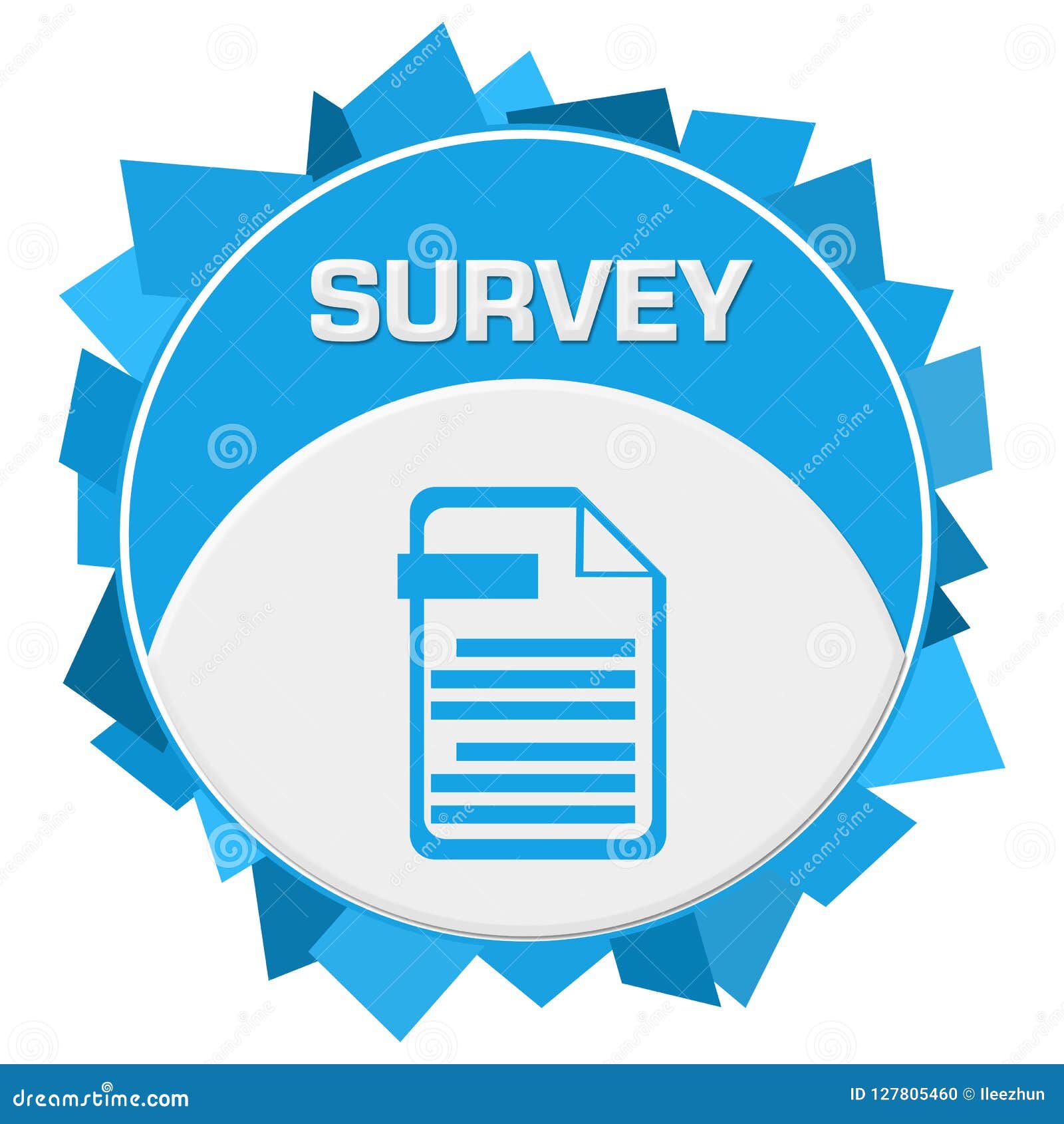 Survey Blue Squares Text stock illustration. Illustration of paper ...