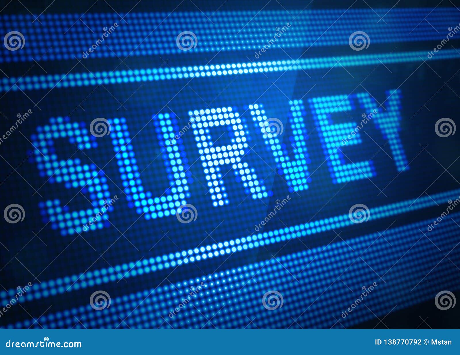 Survey Digital Screen 3d Illustration Stock Illustration - Illustration ...