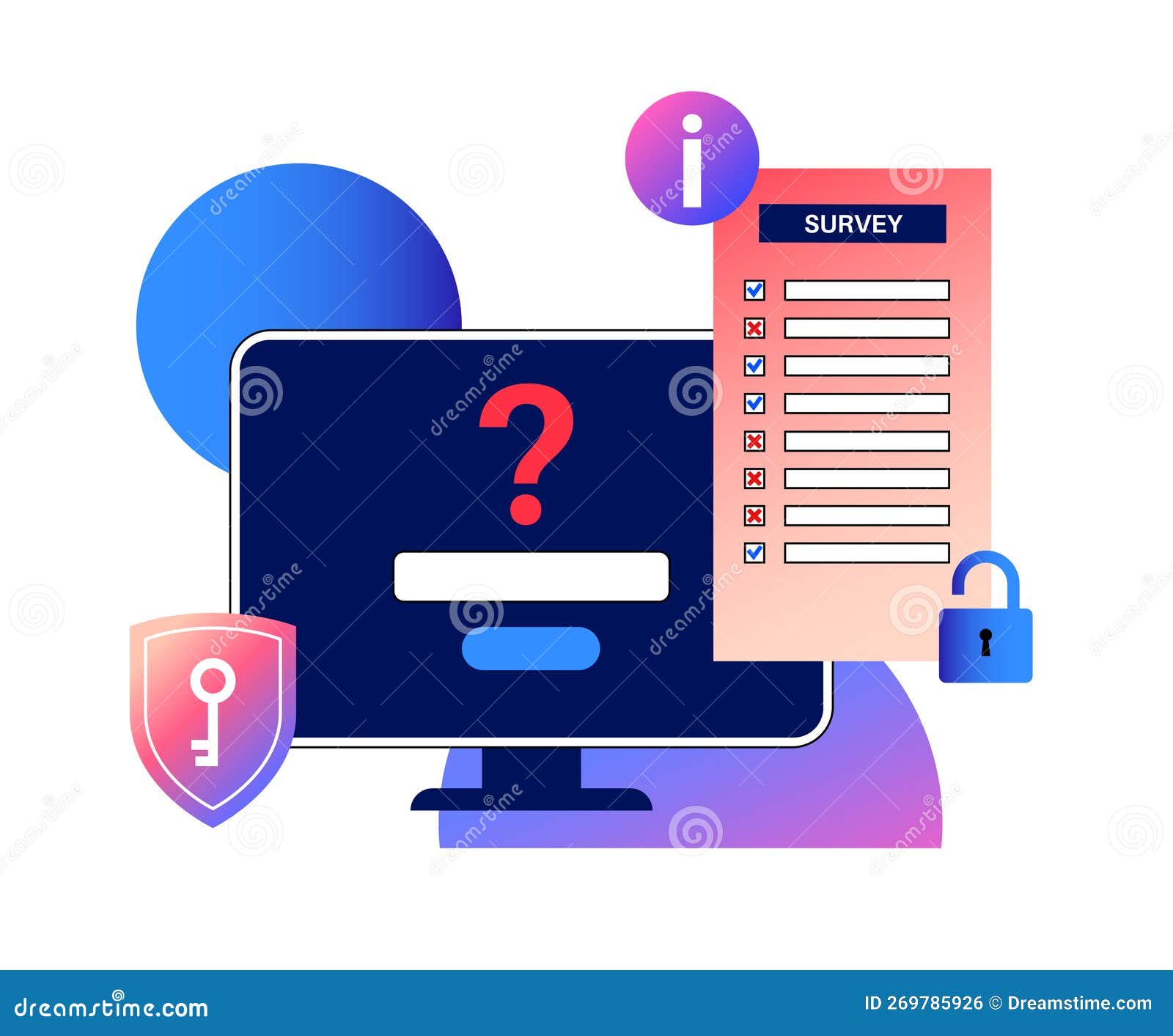 Survey form document stock vector. Illustration of user - 269785926