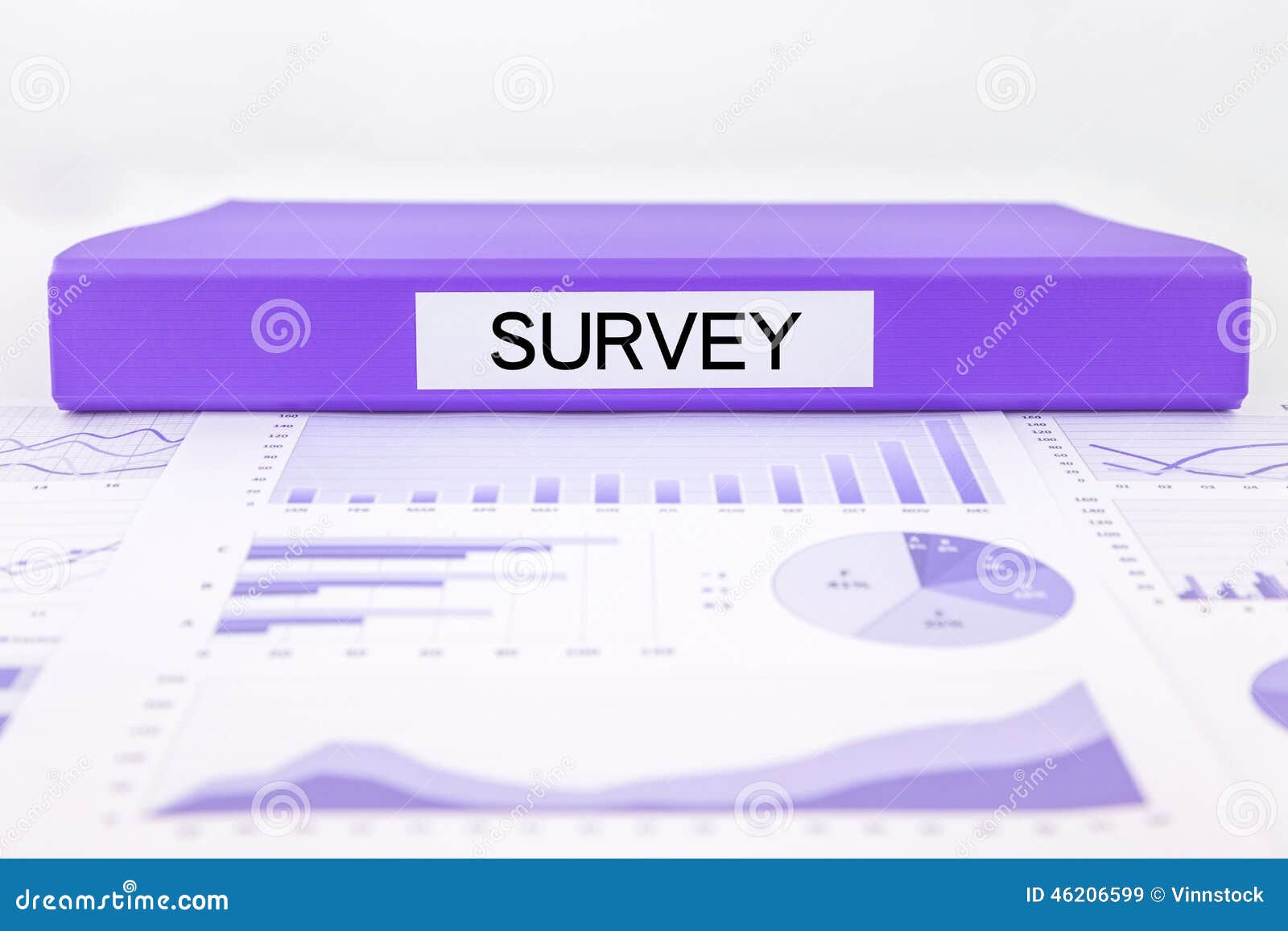 Survey Documents, Graphs, Charts and Marketing Report Stock Image ...