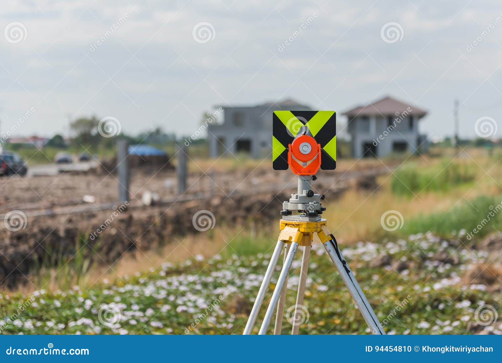 Survey Equipment Tacheometer or Theodolite Outdoors at Construct Stock ...
