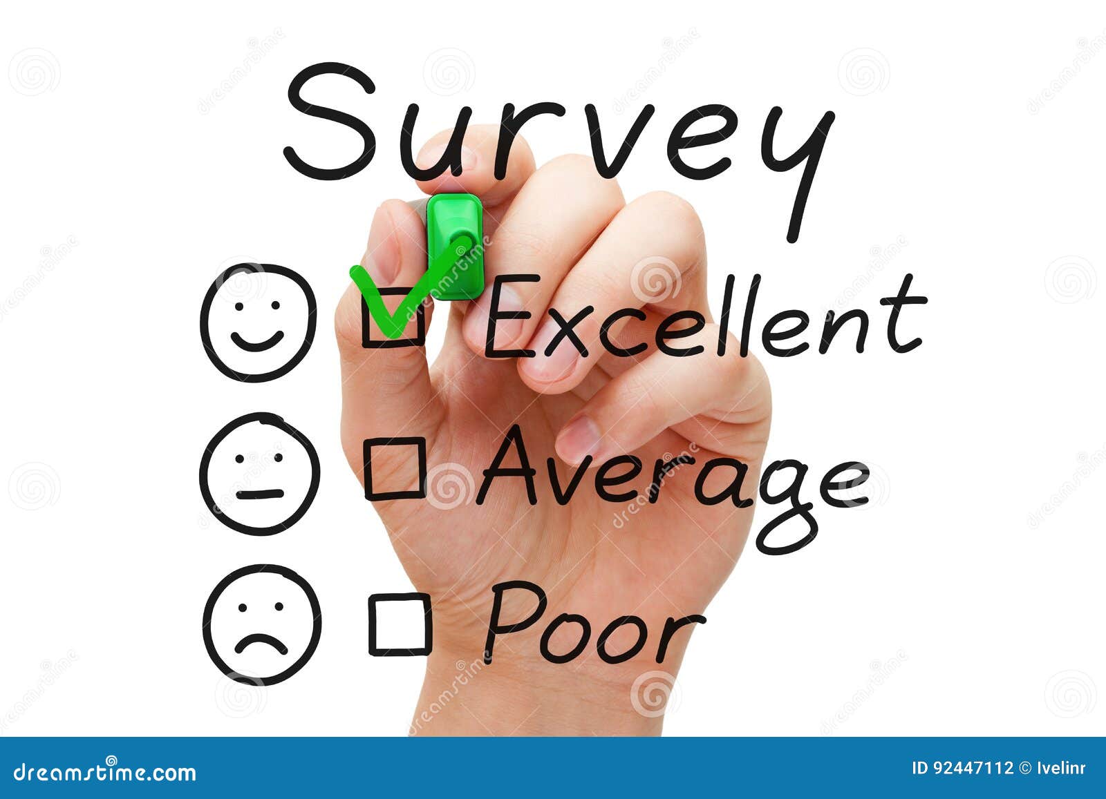 Survey Excellent Evaluation Stock Photo - Image of customer, business ...