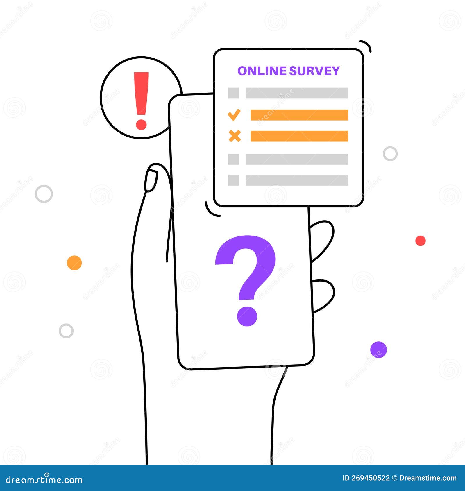 Survey form document stock vector. Illustration of concept - 269450522