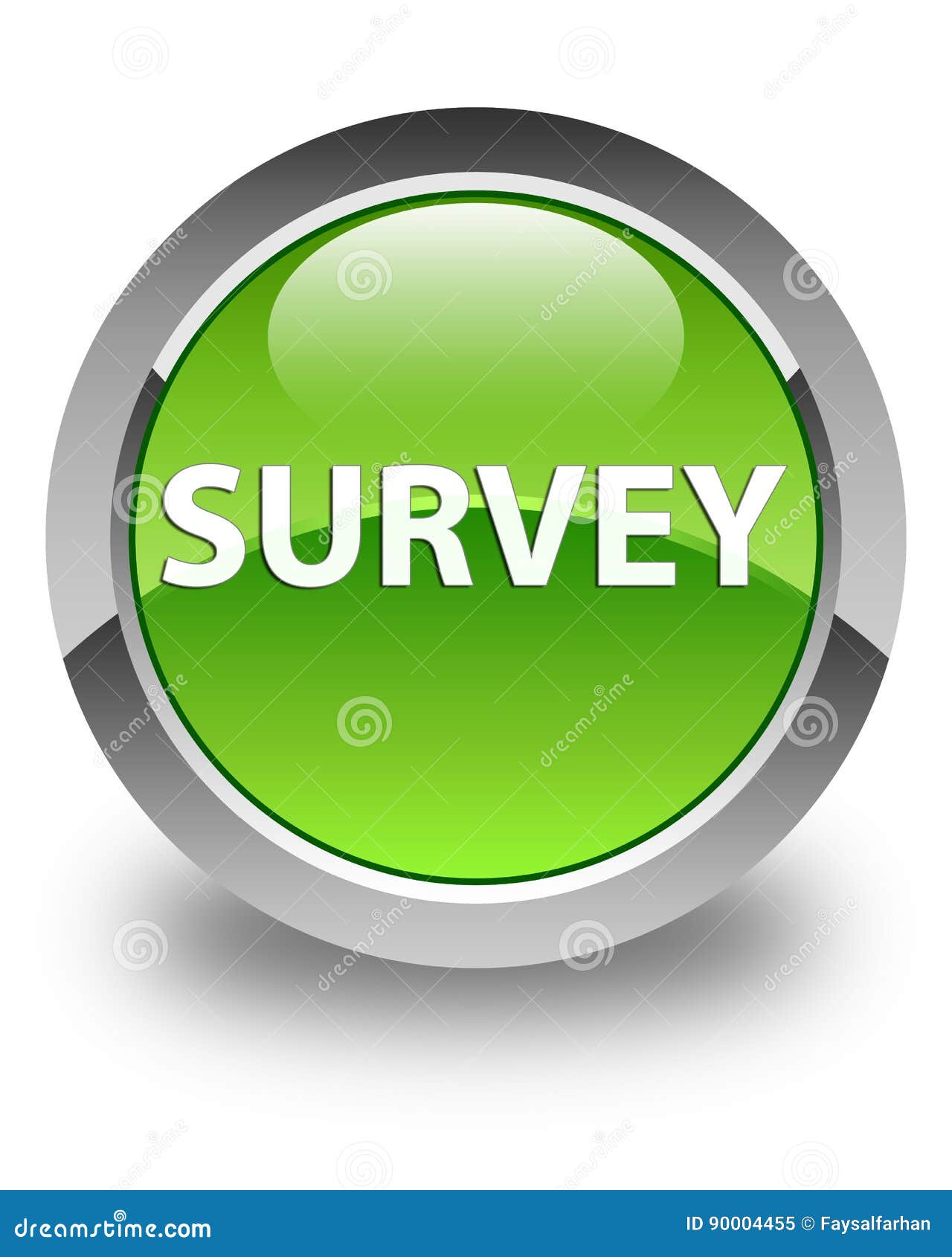 Survey Glossy Green Round Button Stock Illustration - Illustration of ...