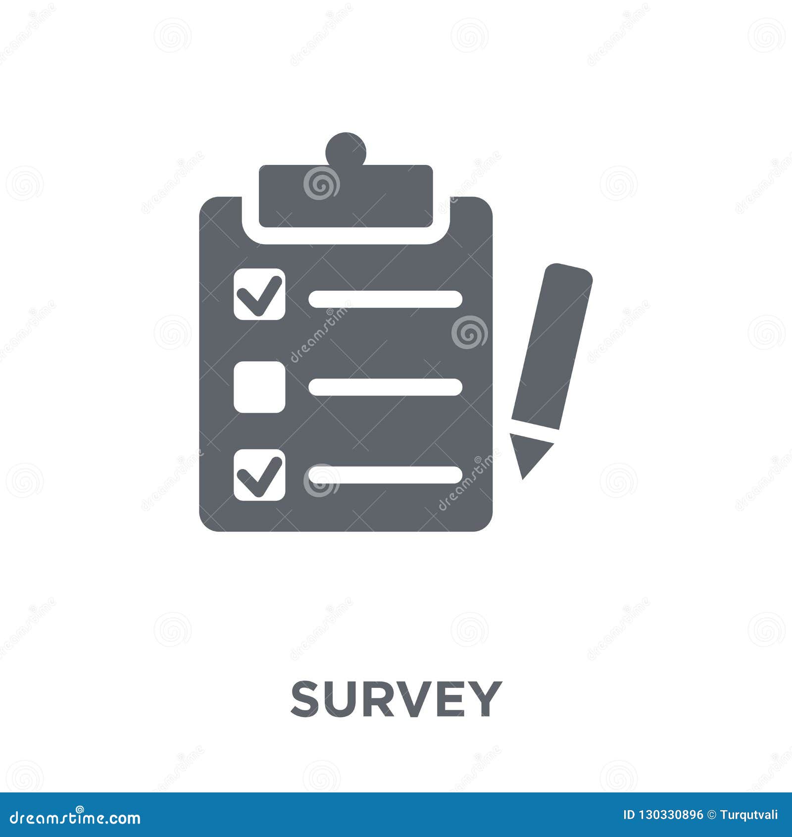 Survey Icon Vector Isolated On White Background, Survey Sign , Question ...