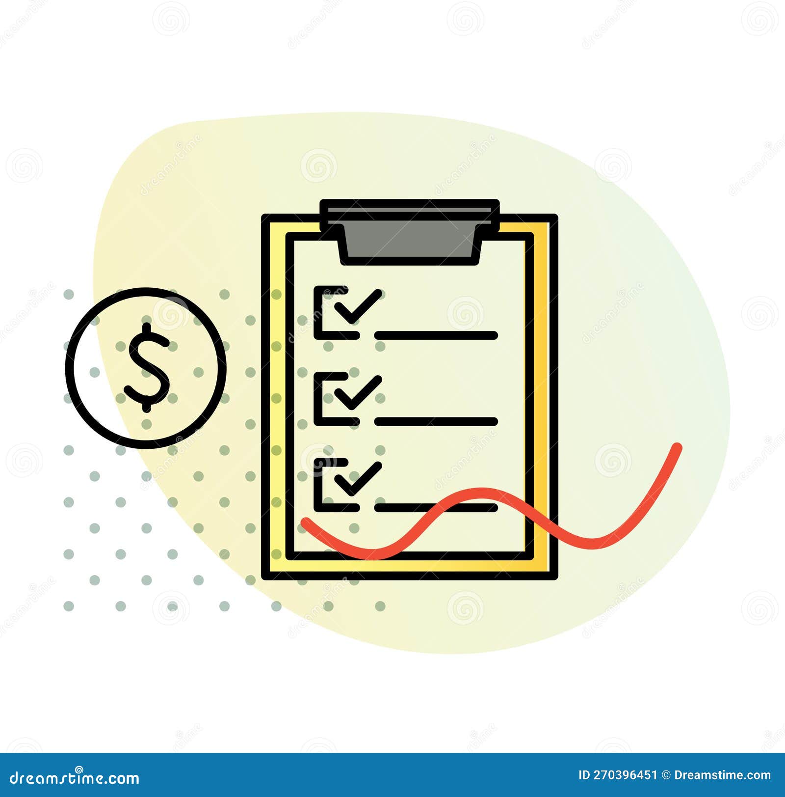 Requirement, Survey, Check List Outline Icon Cartoon Vector ...