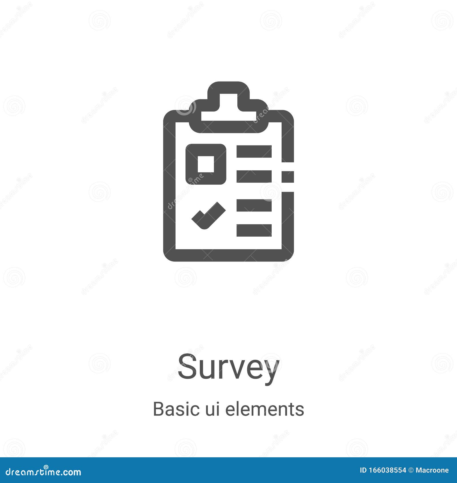 Survey Icon Vector from Basic Ui Elements Collection. Thin Line Survey ...