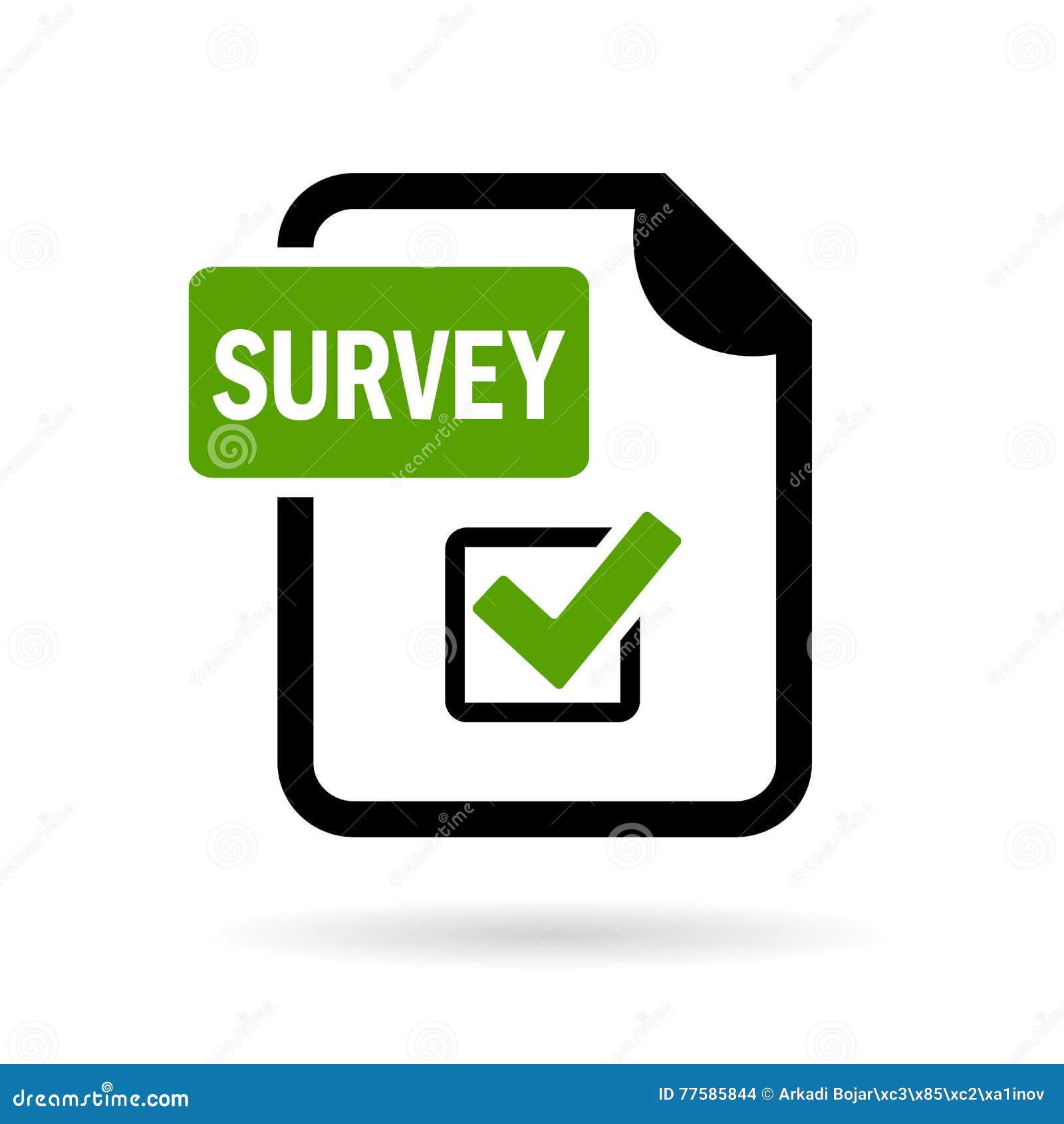 Survey icon stock vector. Illustration of paper, poll - 77585844