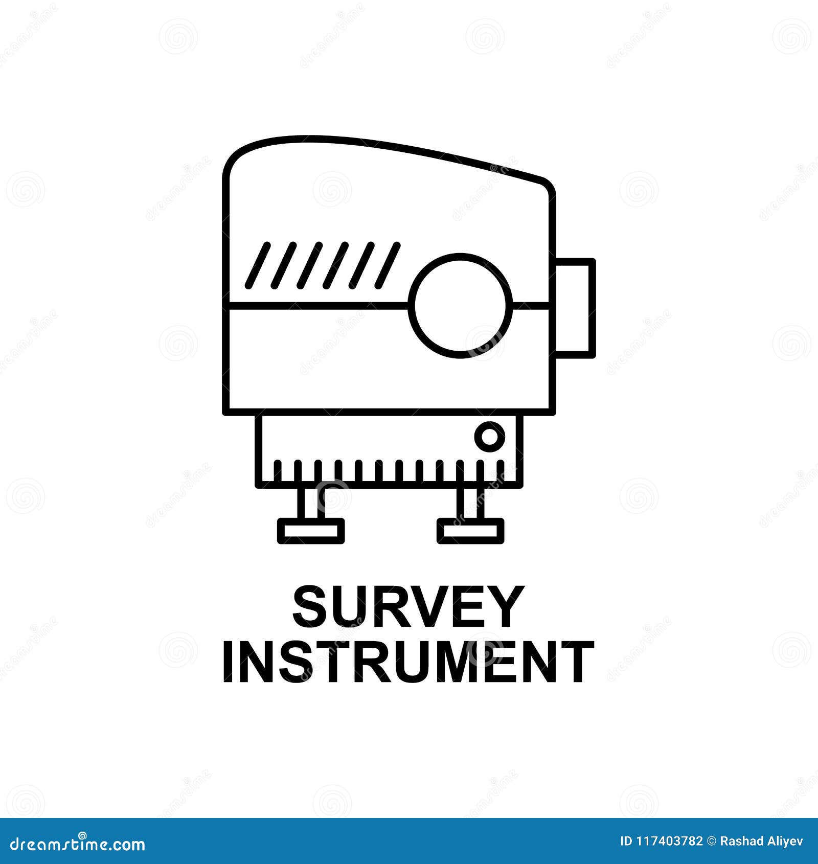 Survey Instrument Icon. Element of Measuring Instruments Icon with Name ...