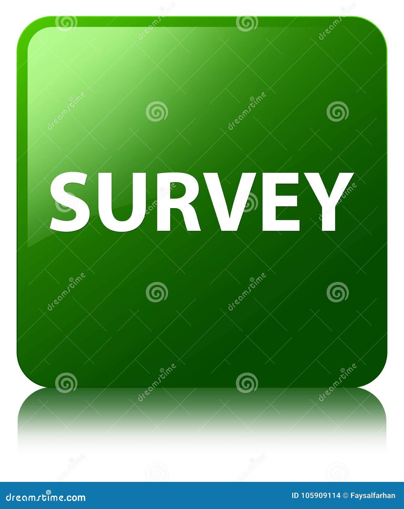 Survey green square button stock illustration. Illustration of inquiry ...